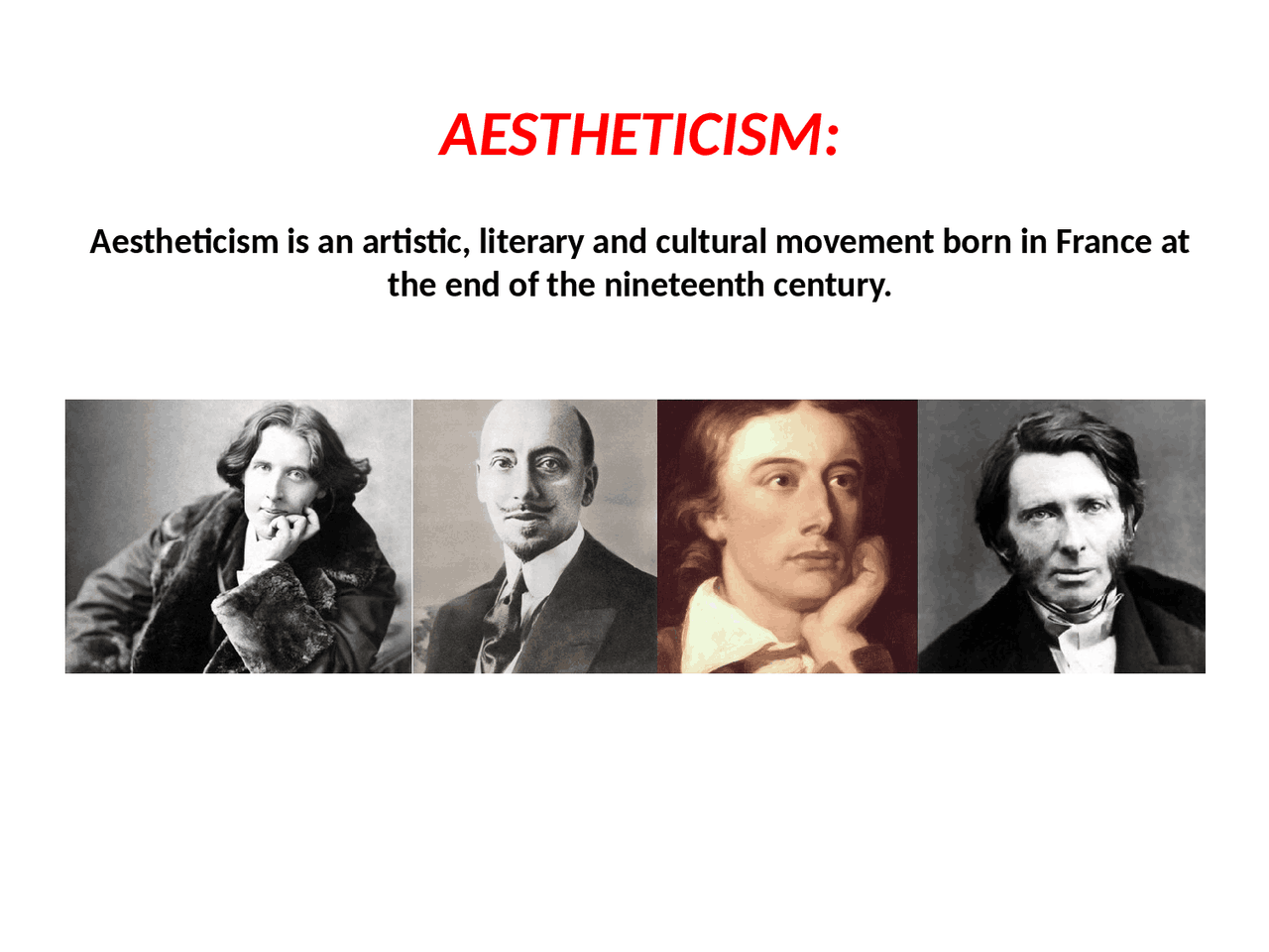 Aestheticism Power Point Riassuntivo Ed Espositivo Docsity