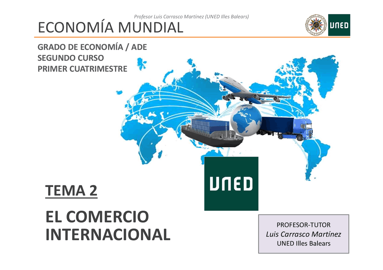 Apuntes Economía Mundial Tema 2 Docsity