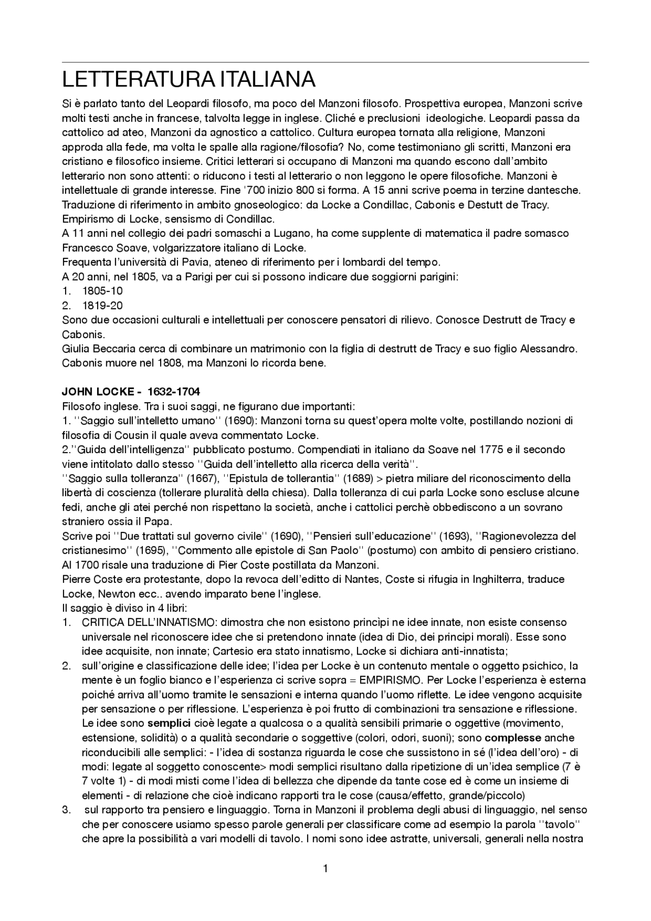 Riassunto Lezioni Badini Docsity