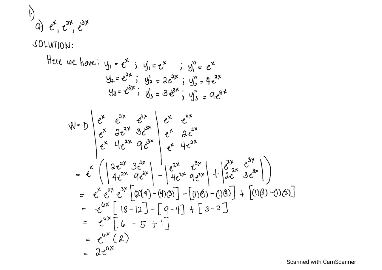 Test For The Linear Independence Docsity
