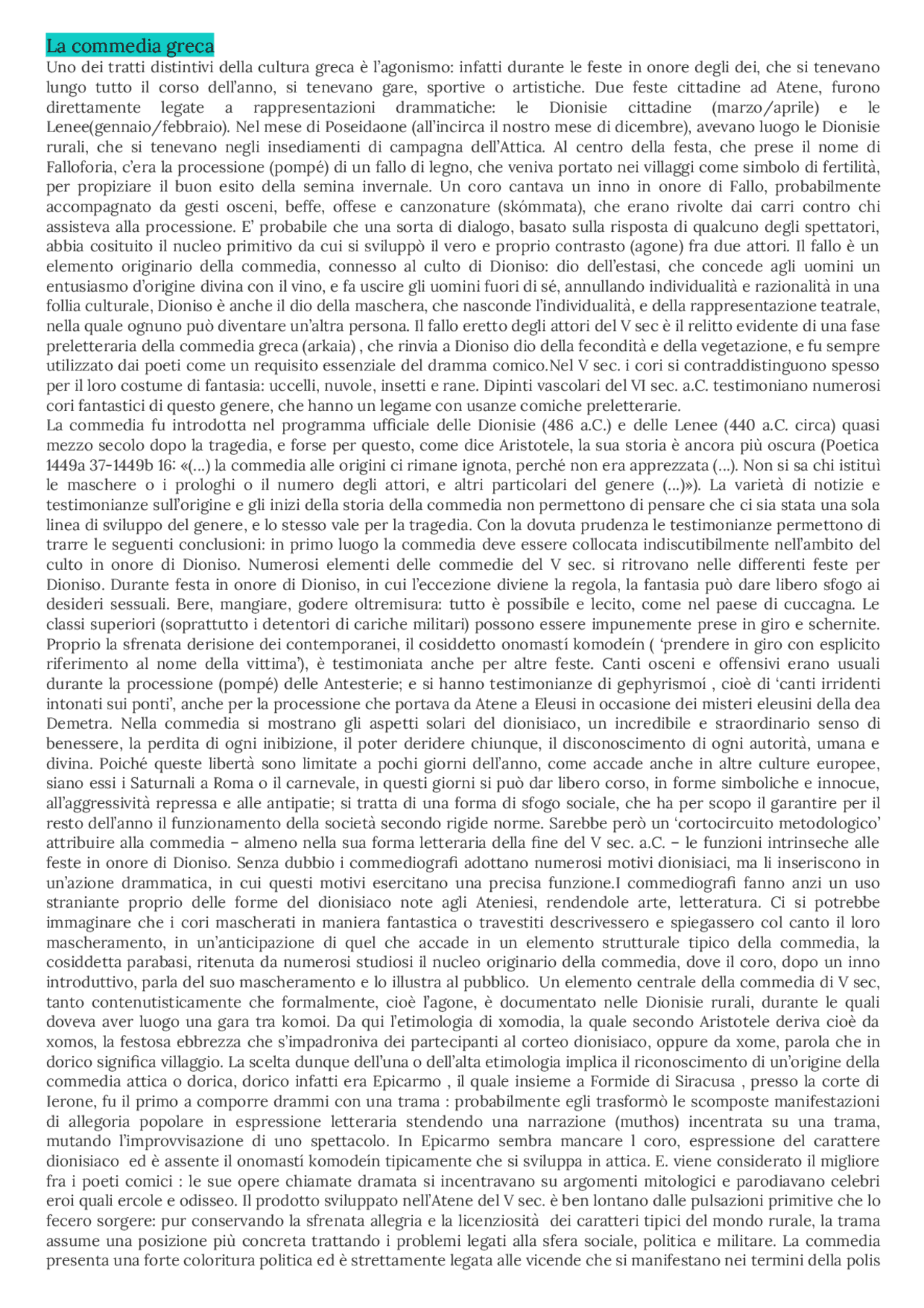 Orazio Riassunto Dtn Docsity