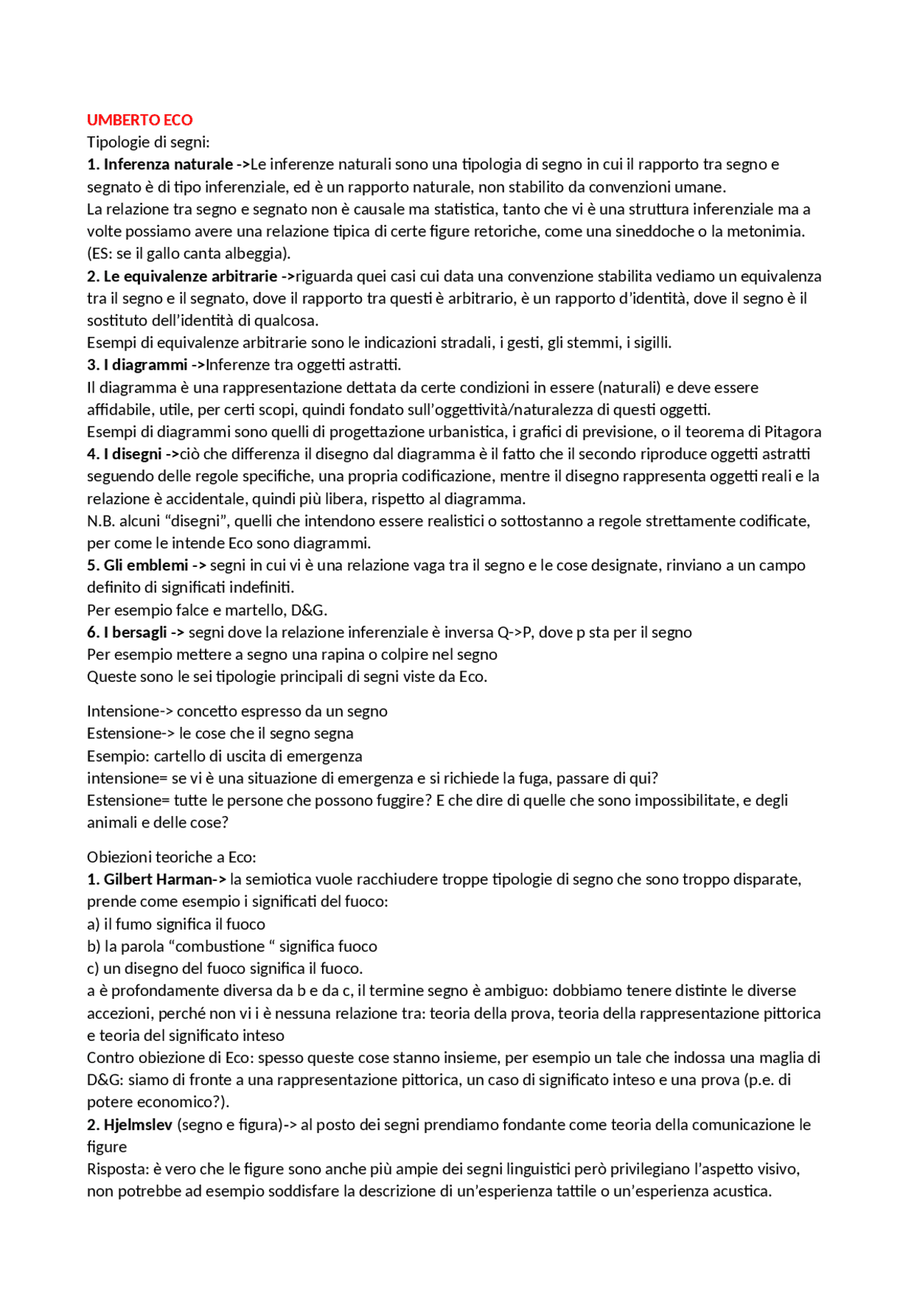 Riassunto Del Corso 2021 2022 Primo Semestre Docsity