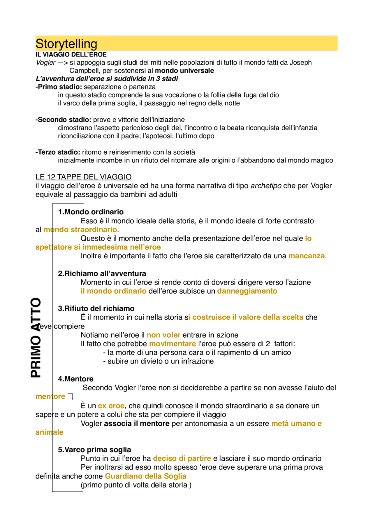 Storytelling Appunti Lezione Docsity