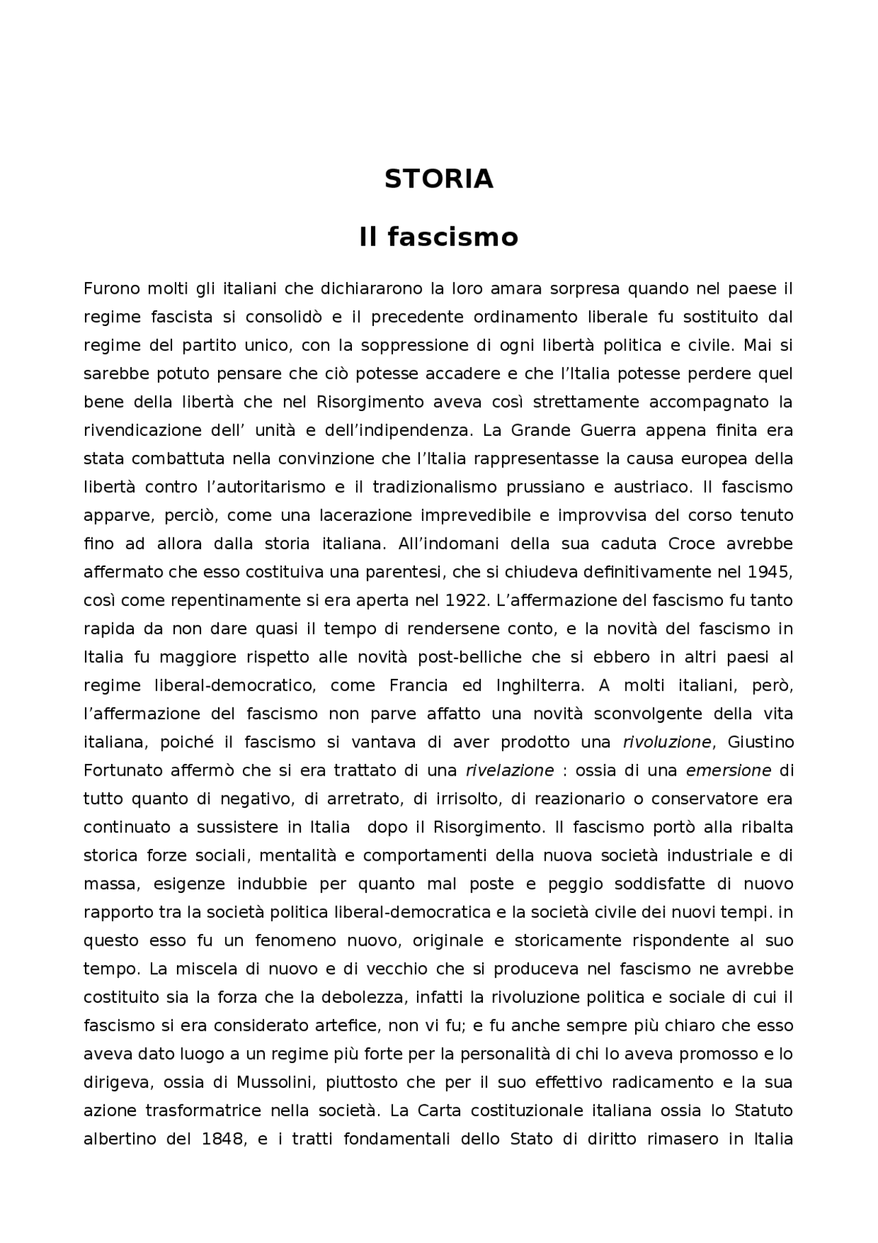 Storia Il Fascismo La Normaliza Del Regime I Caratteri Dello Stato