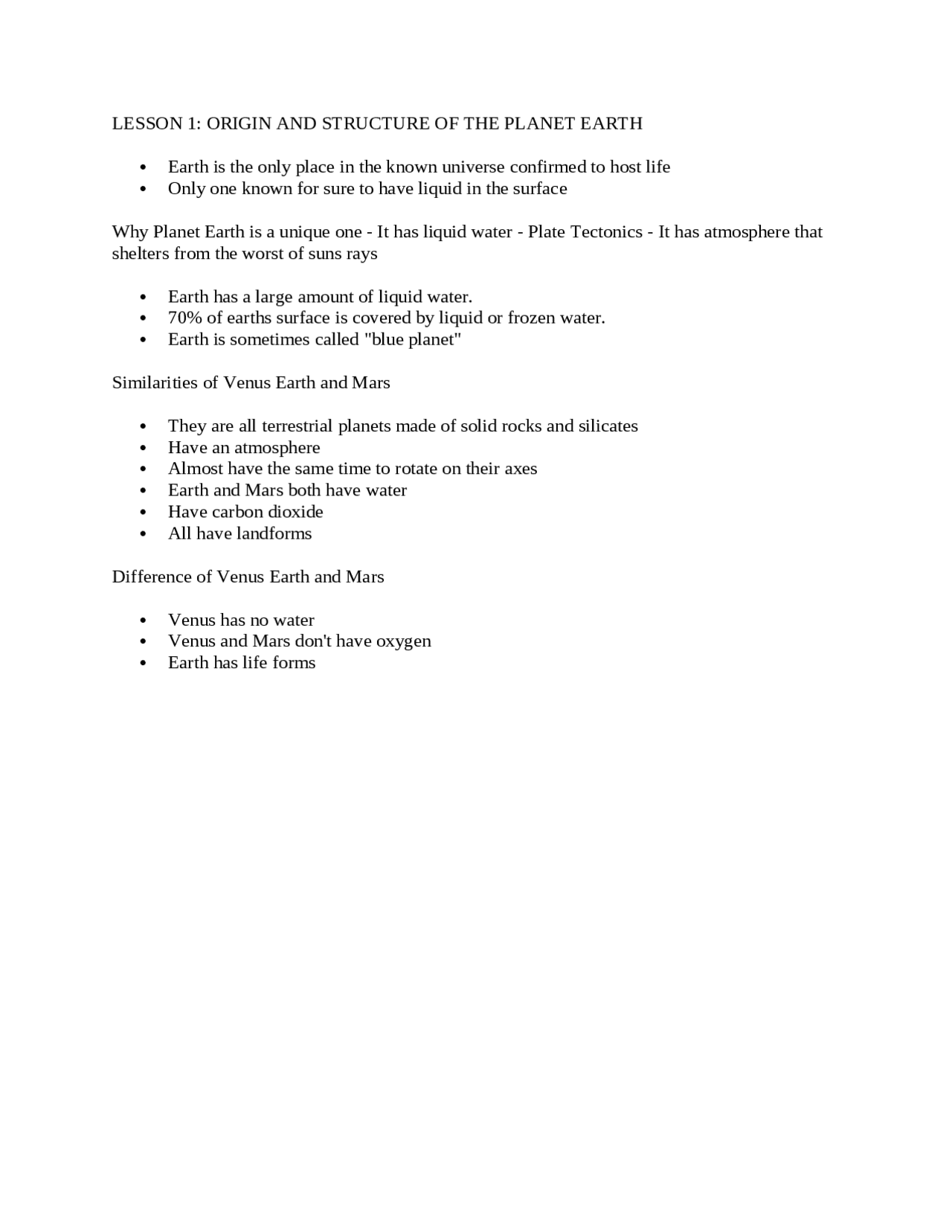 Earth Science Earth Science Summaries Earth Science Docsity