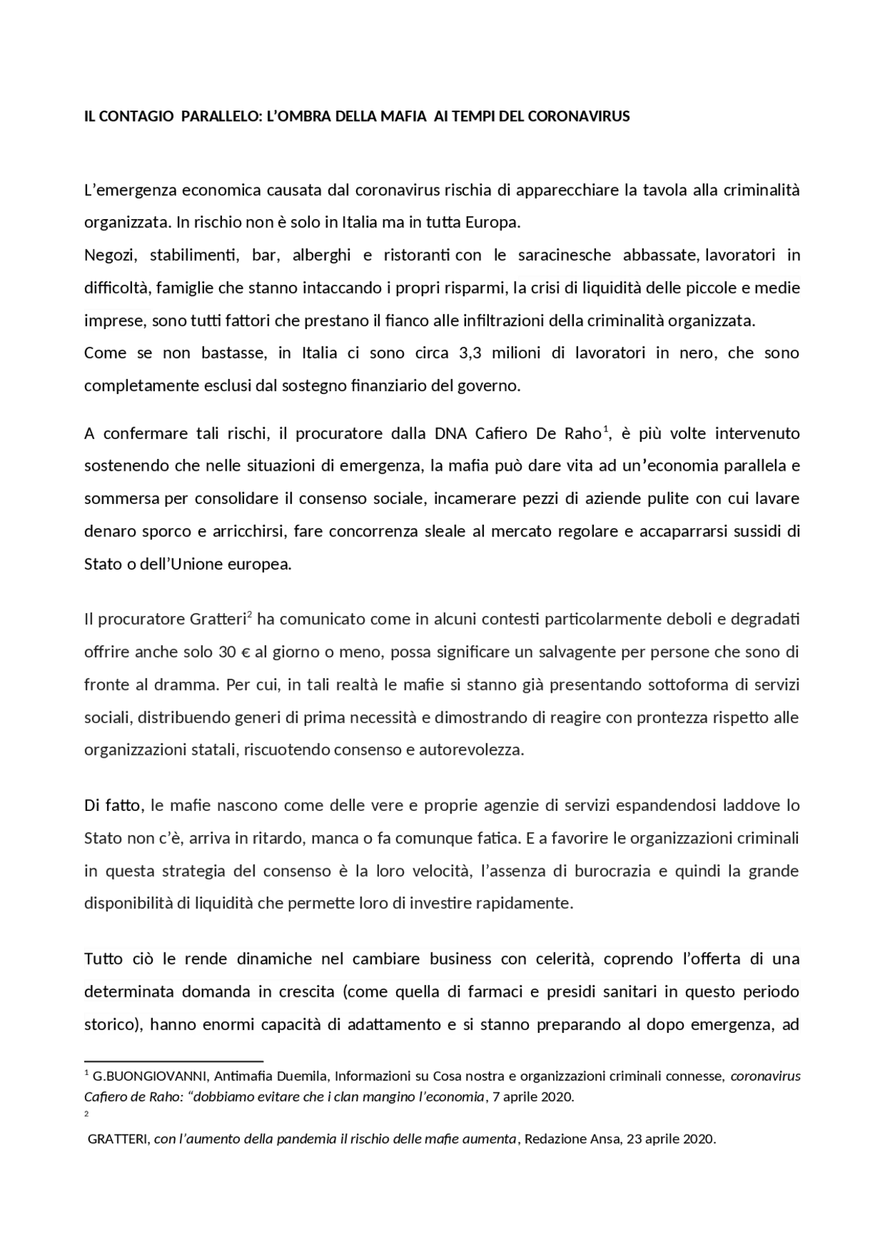Articolo Di Approfondimento Docsity