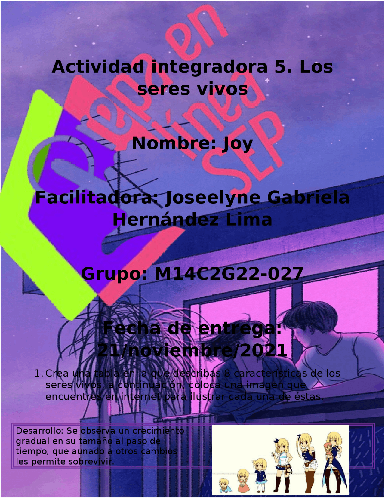 Actividad Integradora 5 Los Seres Vivos Docsity