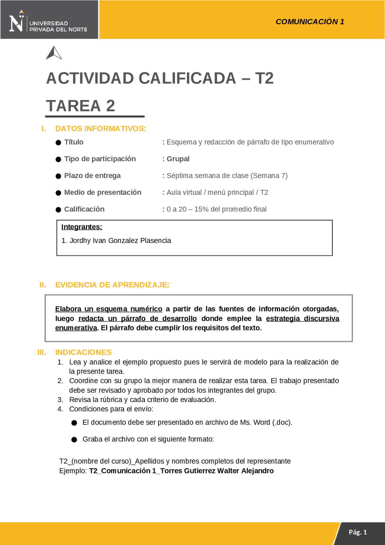 Examen T2 Comunicacion 1 Docsity