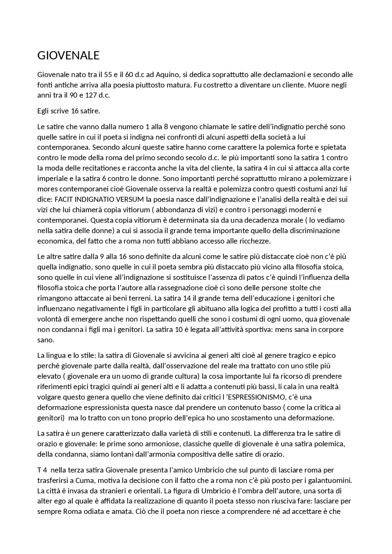 Appunti Giovenale E Marziale Vita E Opere Docsity