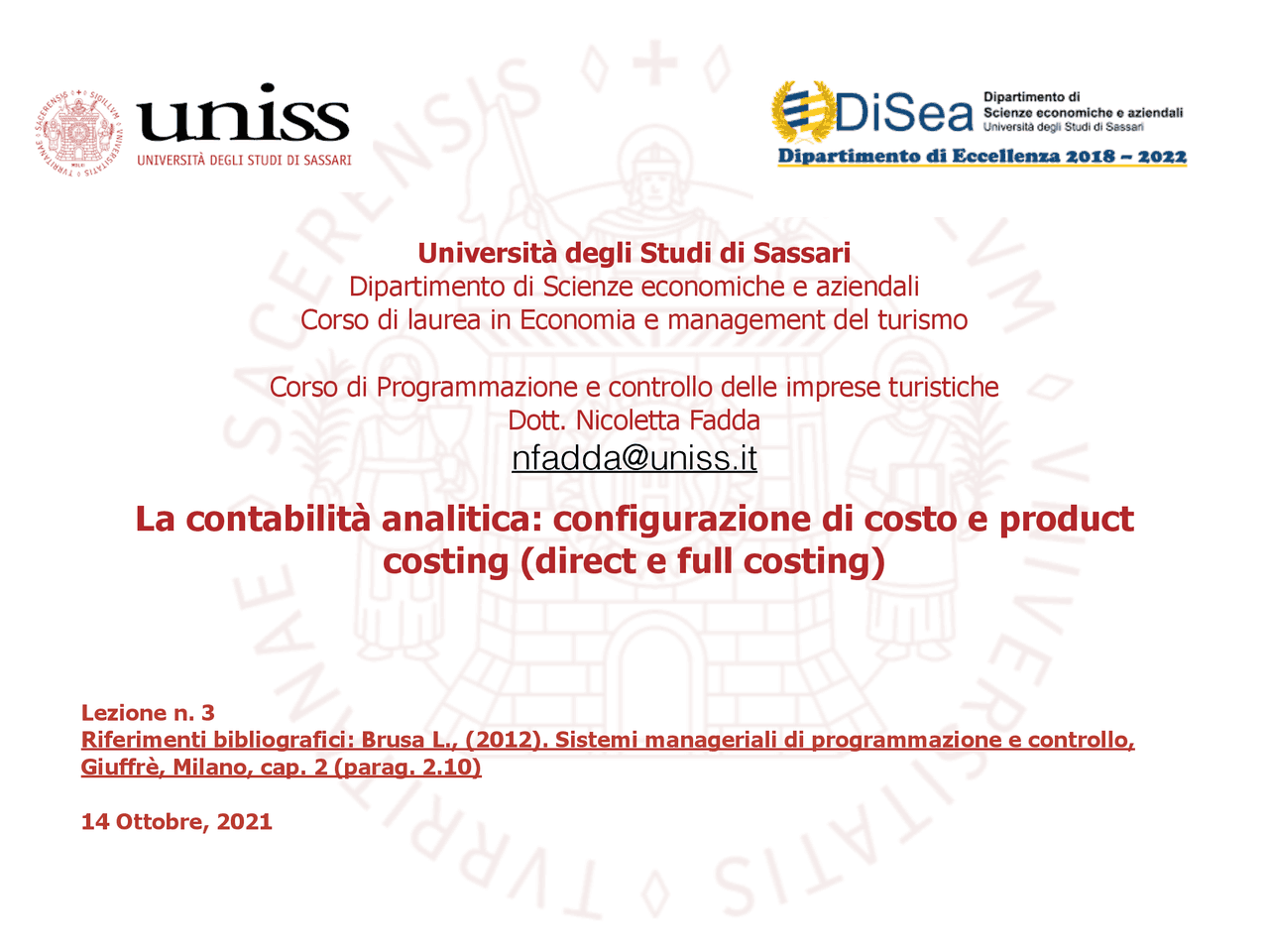 Direct Full Costing Semplice E Evoluto Docsity