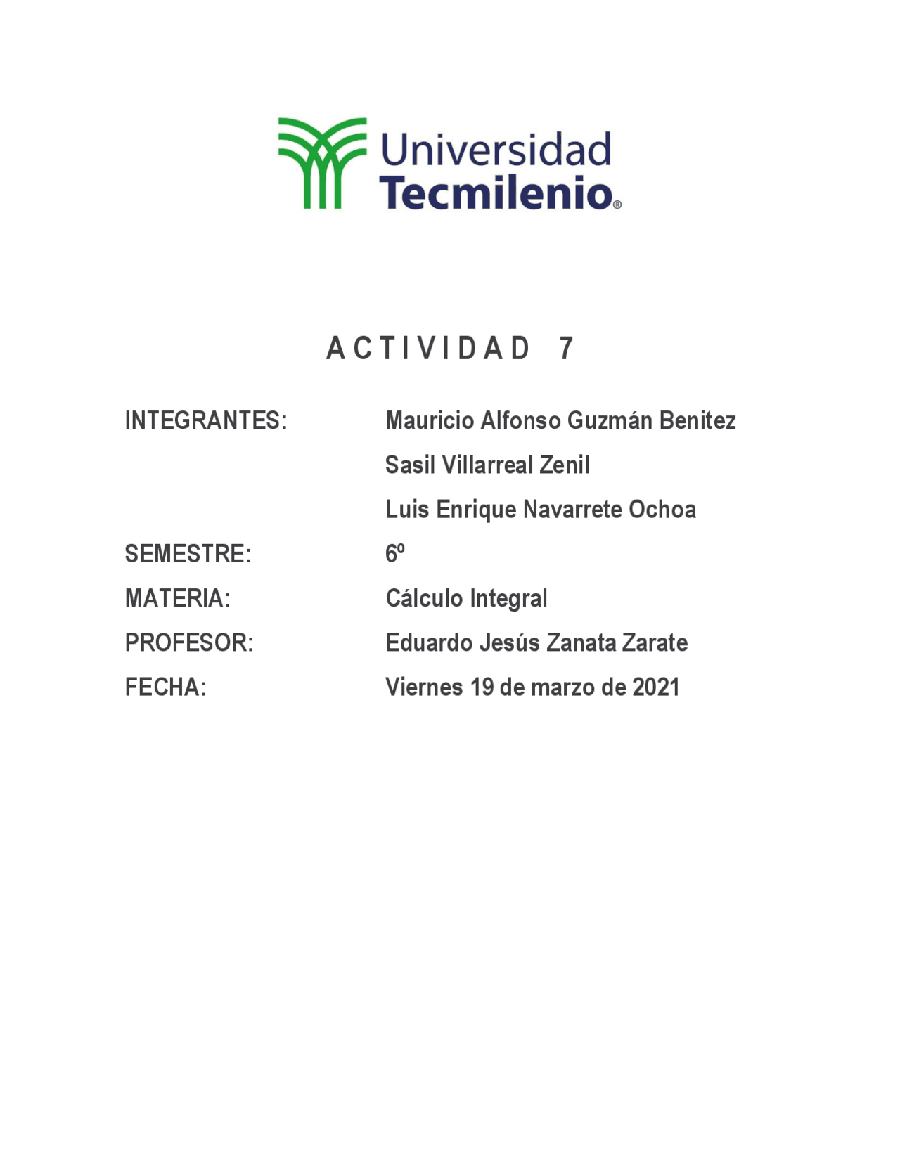 Ejercicios De Cálculo Integral Docsity