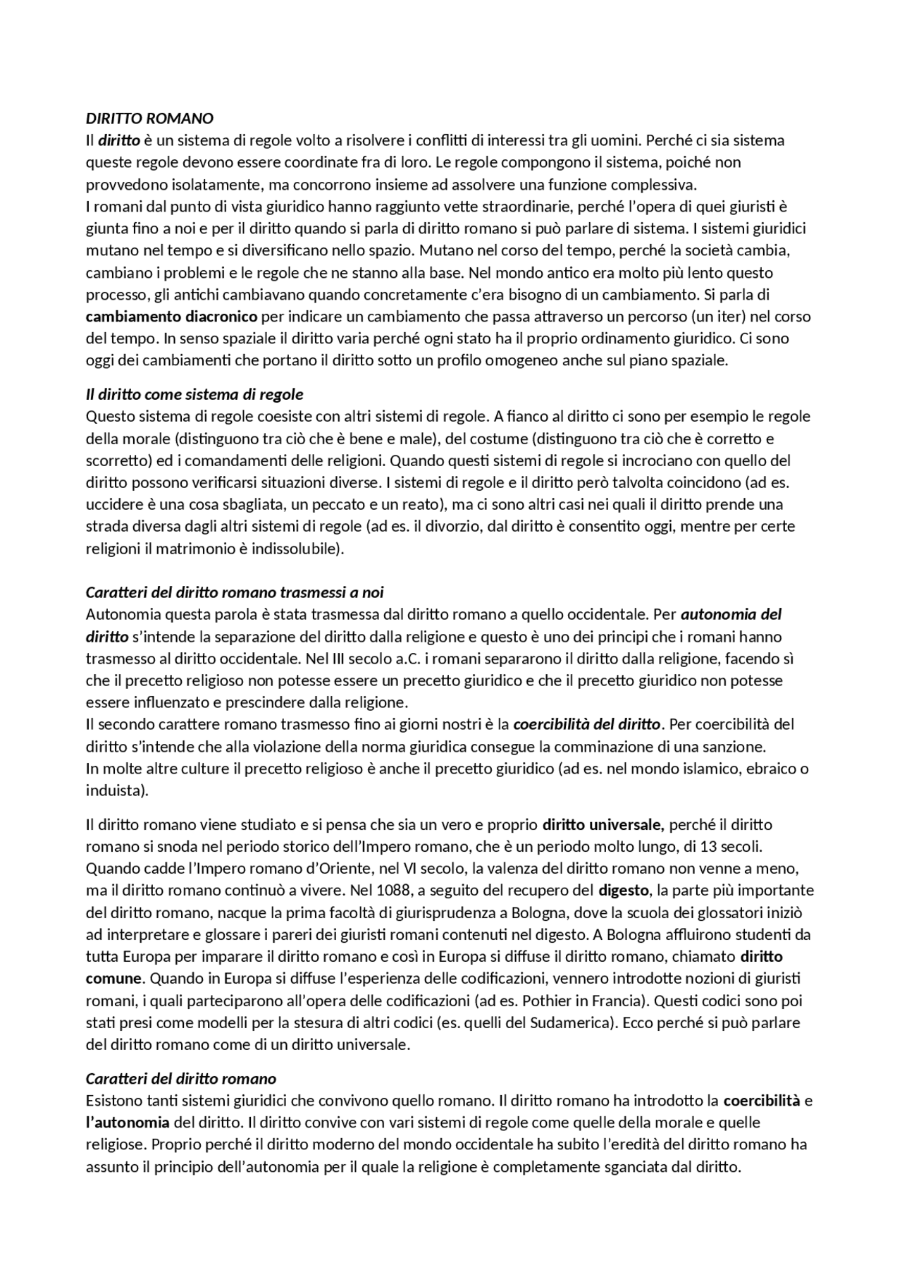 Appunti Diritto Romano Profbriguglio Docsity