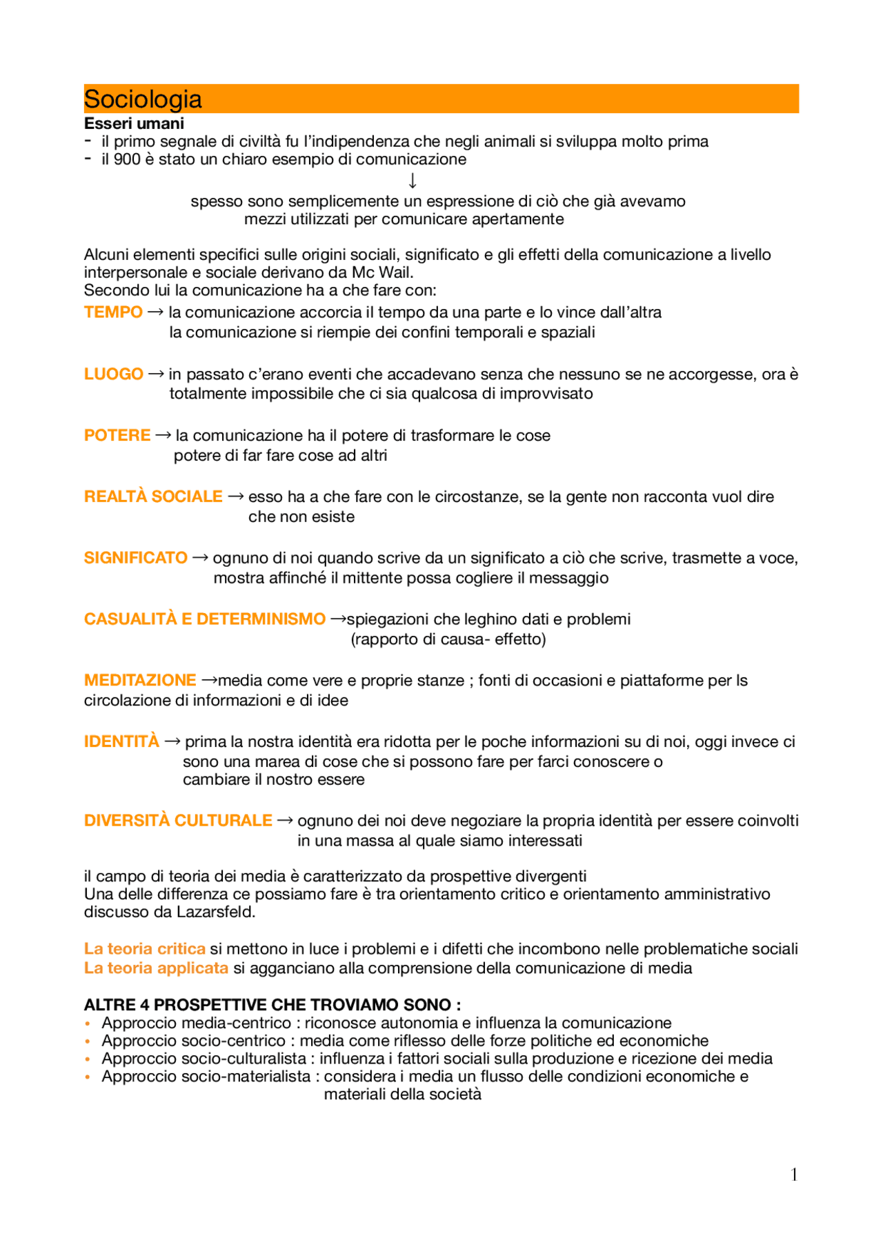 Sociologia Dei Media Docsity