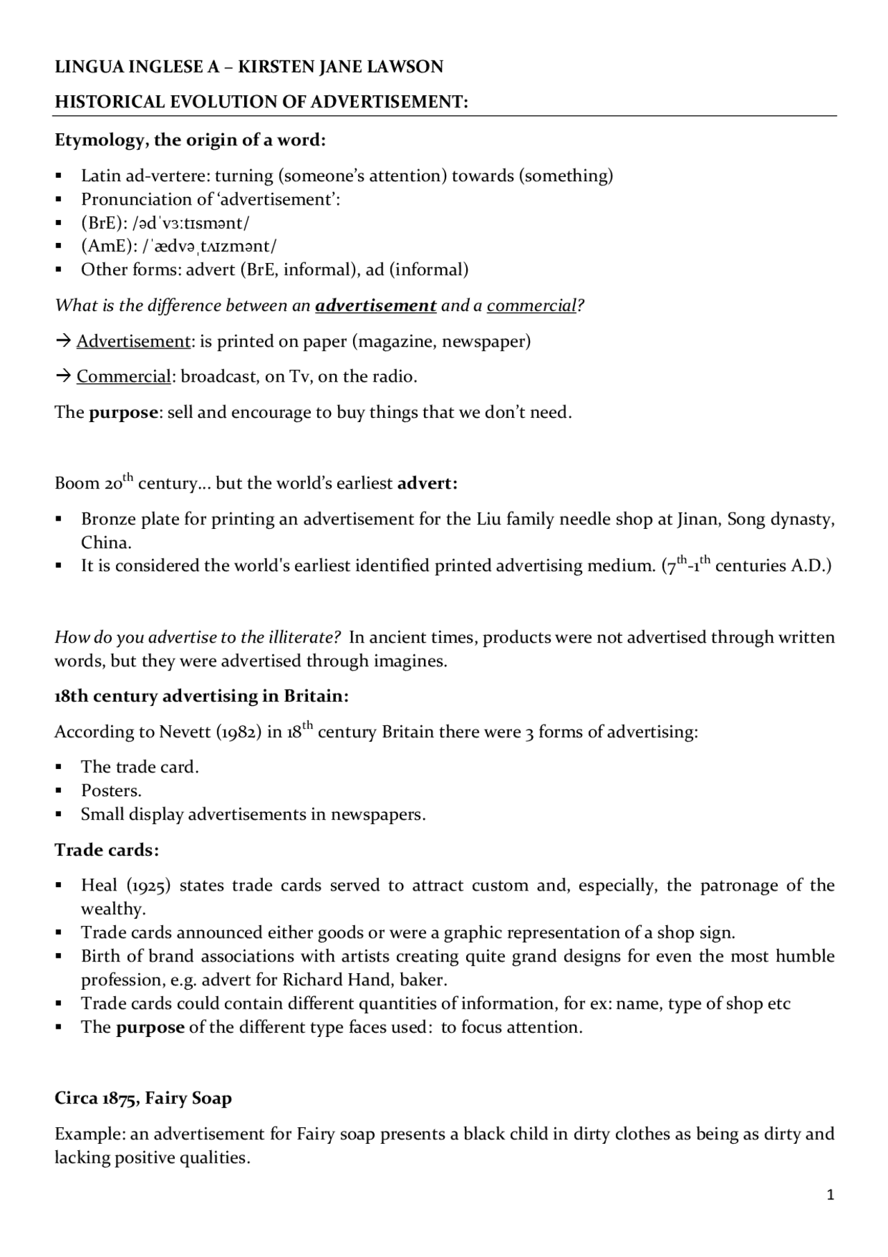 Lingua Inglese I Primo Modulo Docsity