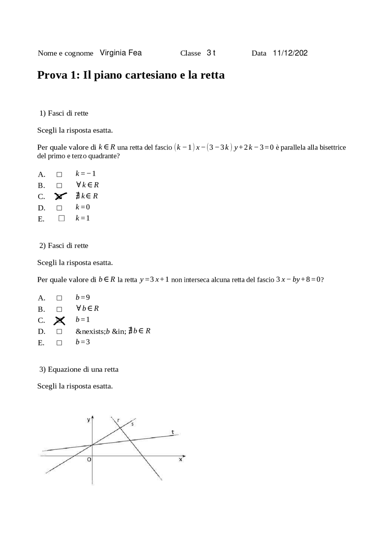 Rette E Piano Cartesiano Docsity
