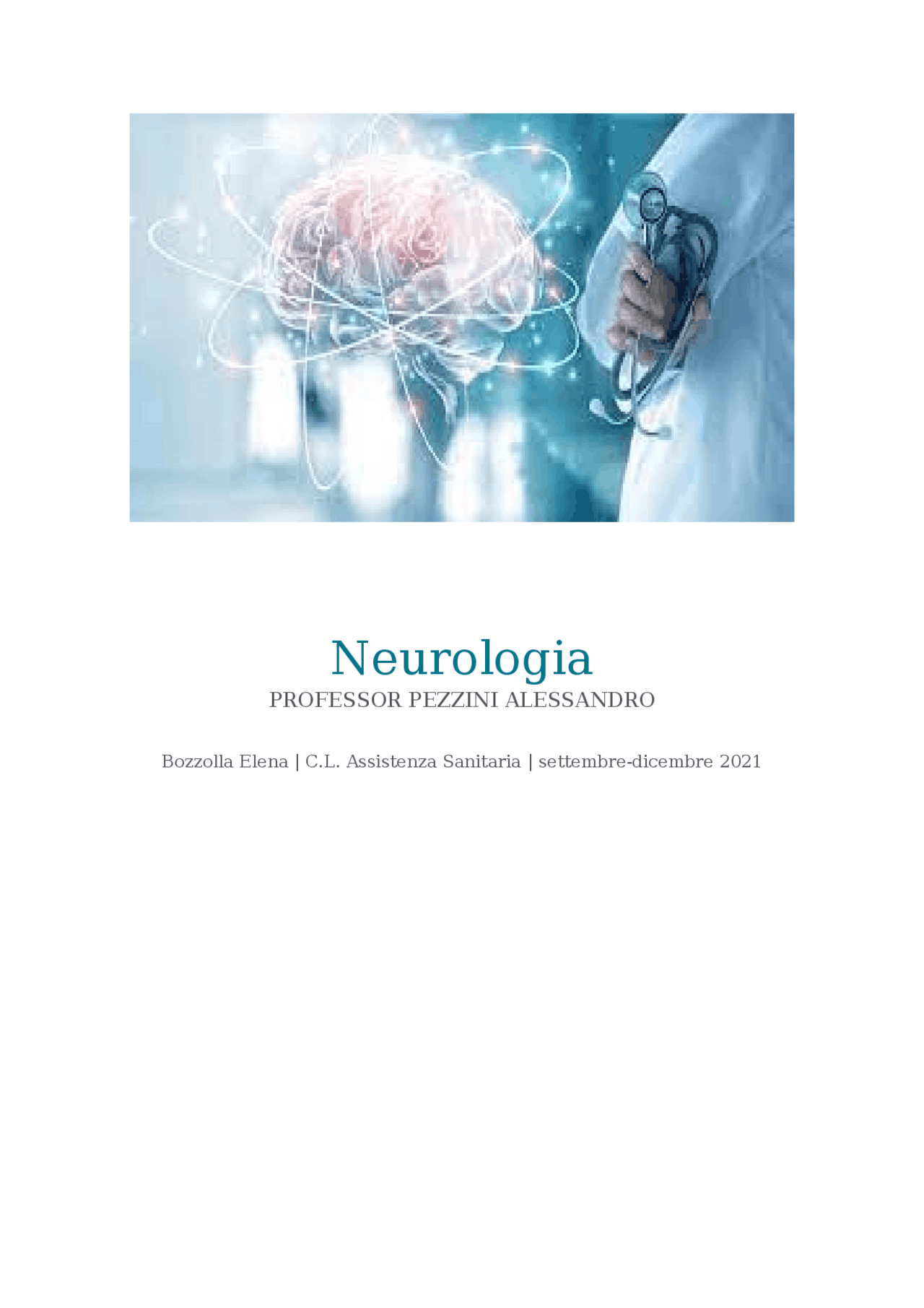 Appunti Basi Di Neurologia Appunti Di Neurologia Docsity