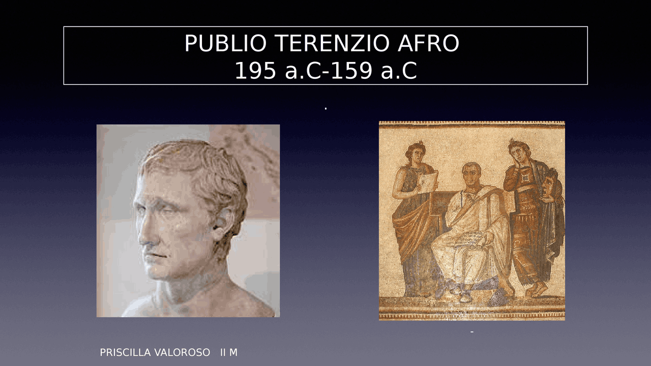 Vita E Opere Di Terenzio Riassunto Docsity