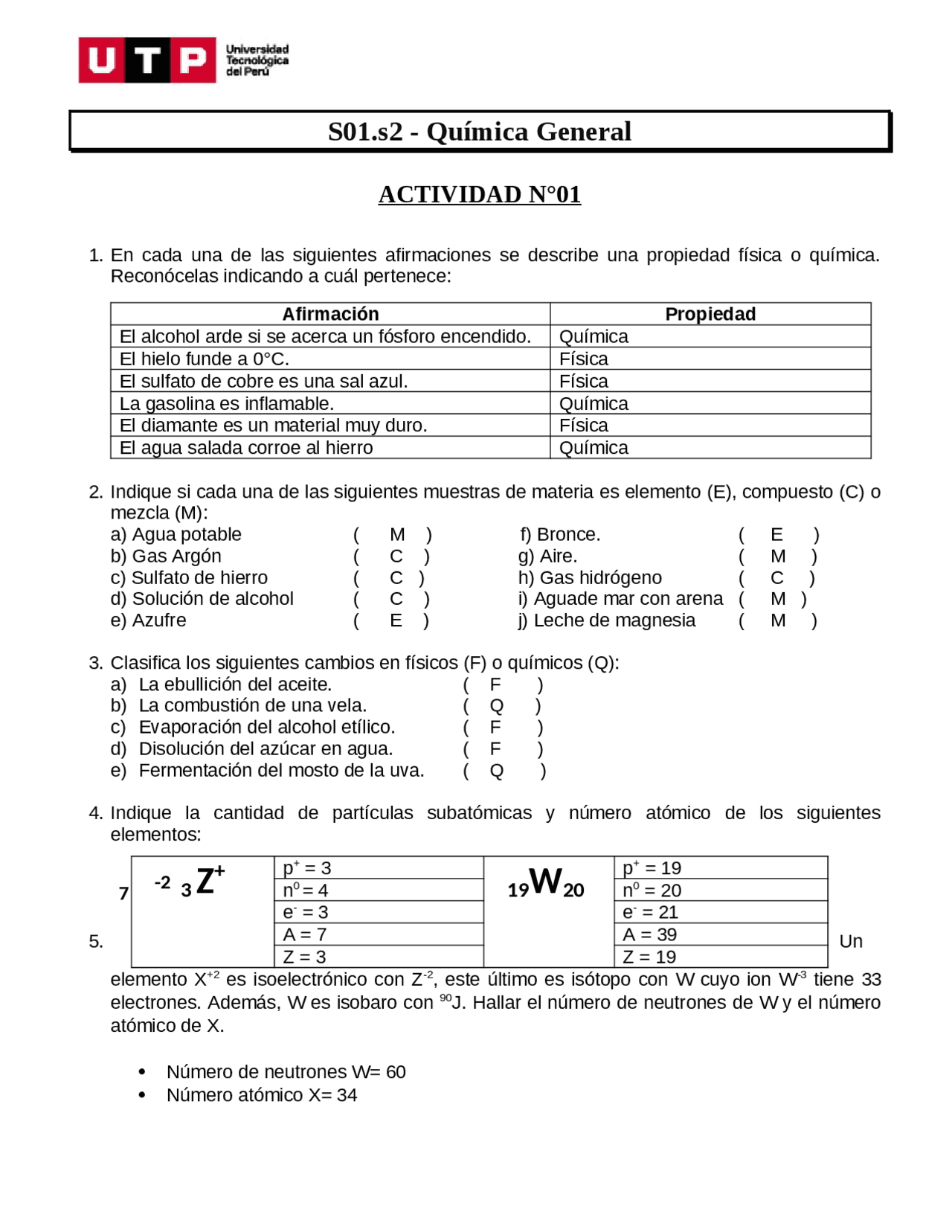 Resolver Ejercicios De Estructura Atómica Docsity