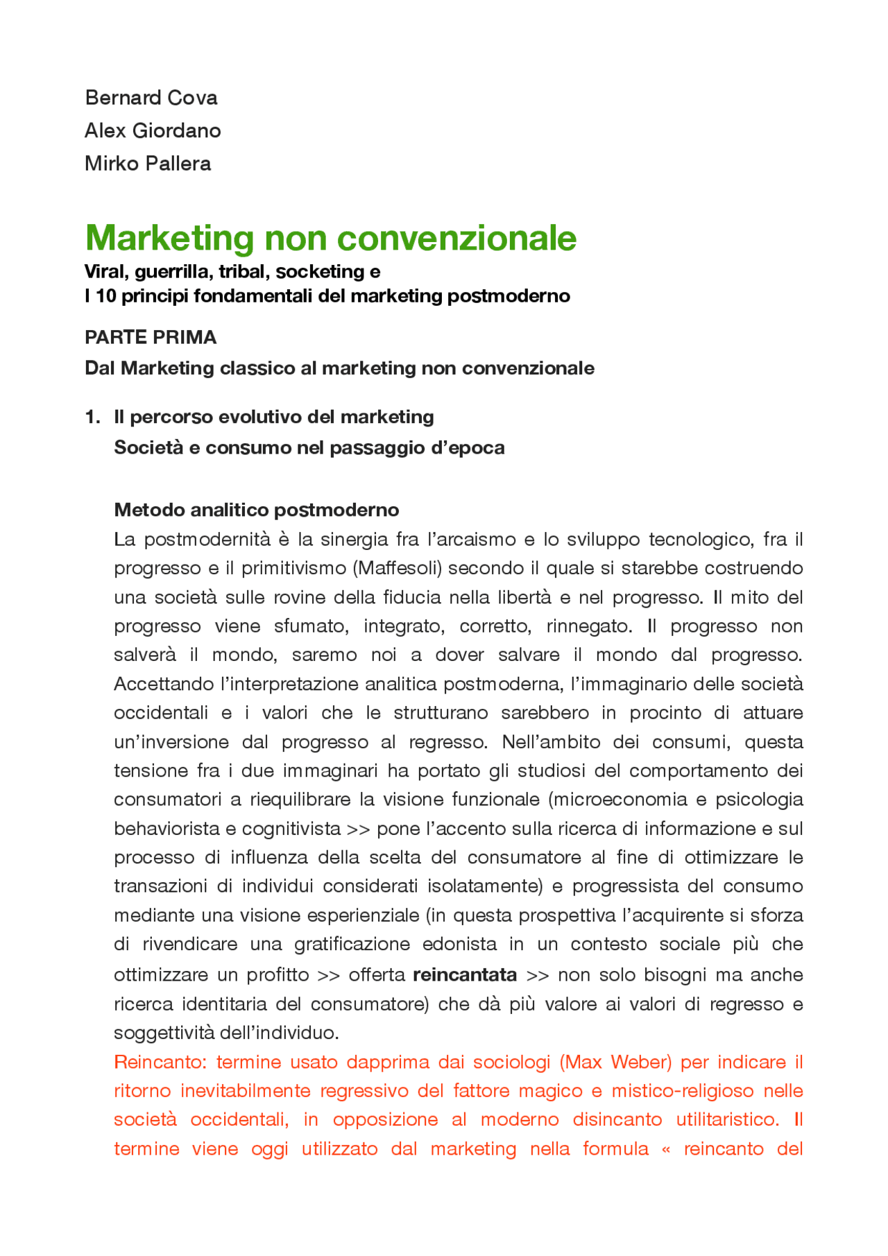 Sintesi Marketing Non Convenzionale Docsity