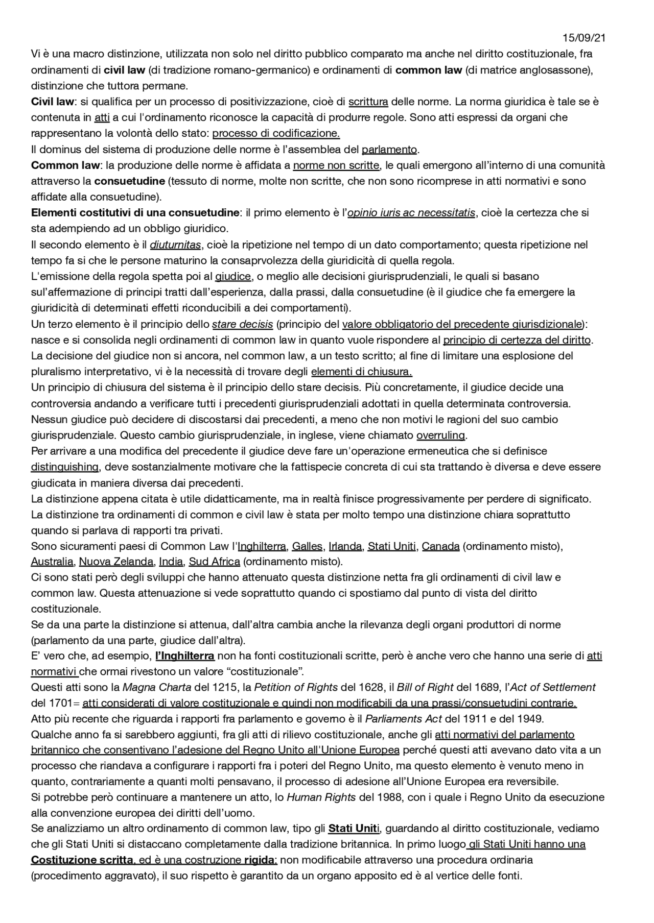 Lezione Introduttiva Di Diritto Pubblico Comparato Docsity