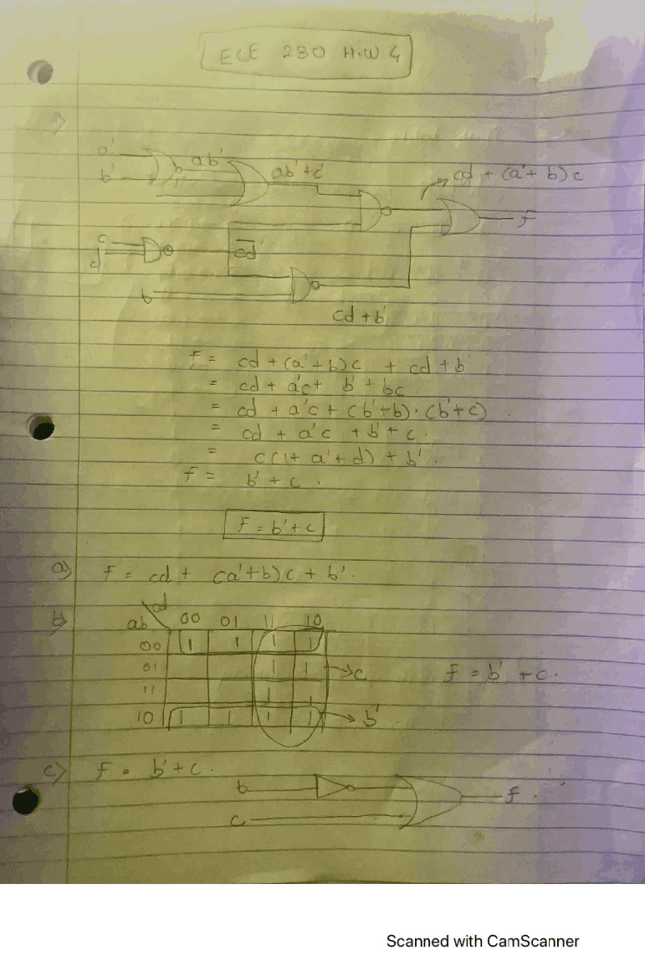 Hw 4 Solutions For Ece 230 Docsity