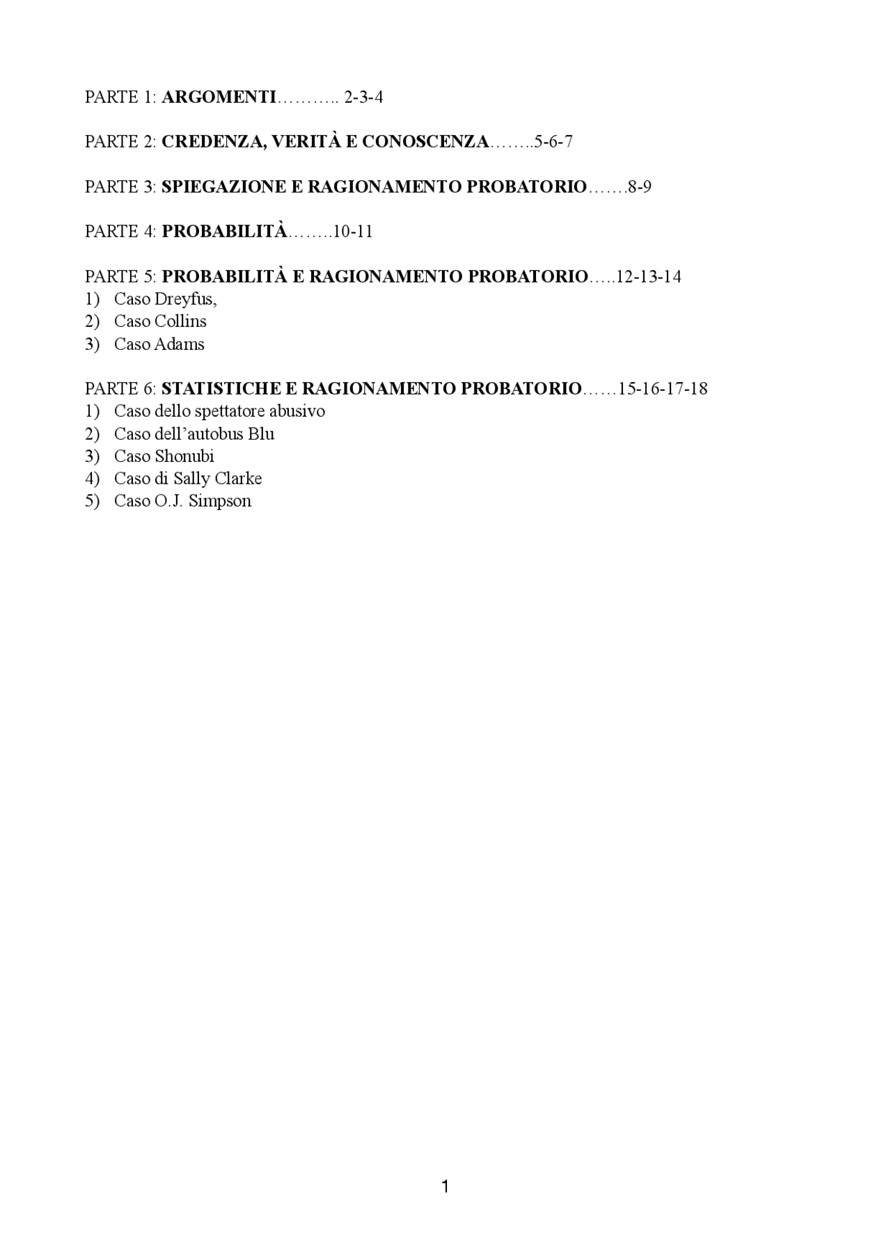 Riassunto secondo modulo Diritto e Logica delle Prova - Docsity