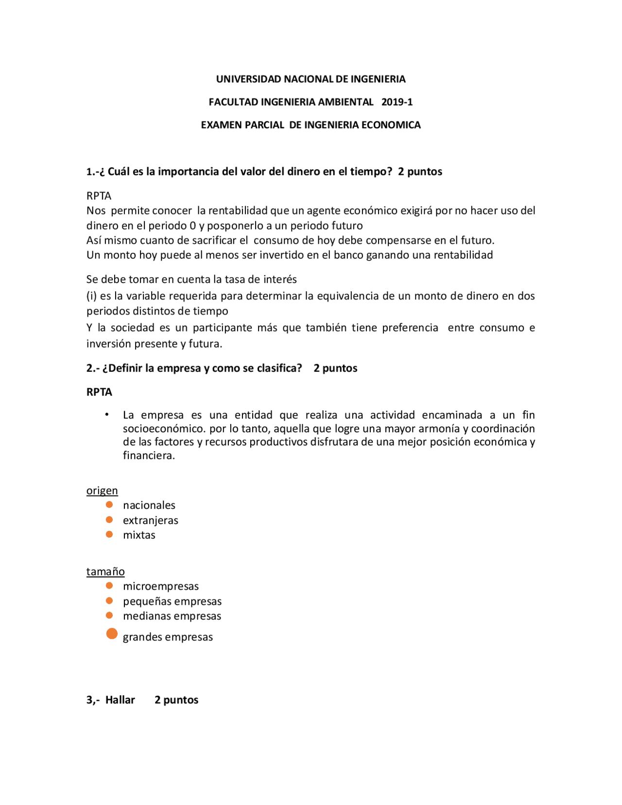 Ejercicios de economia - Docsity