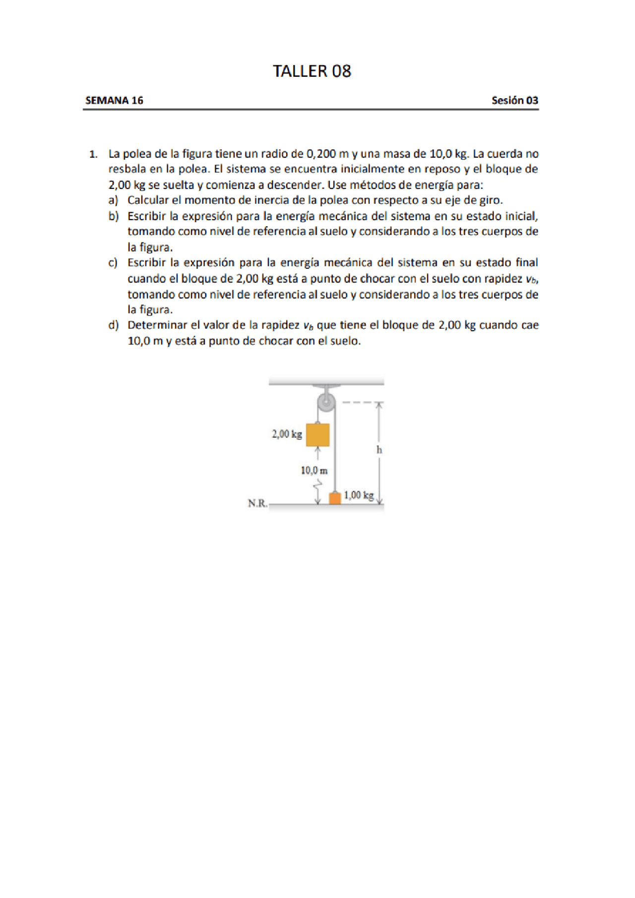 Taller De Calculo Aplicado Docsity