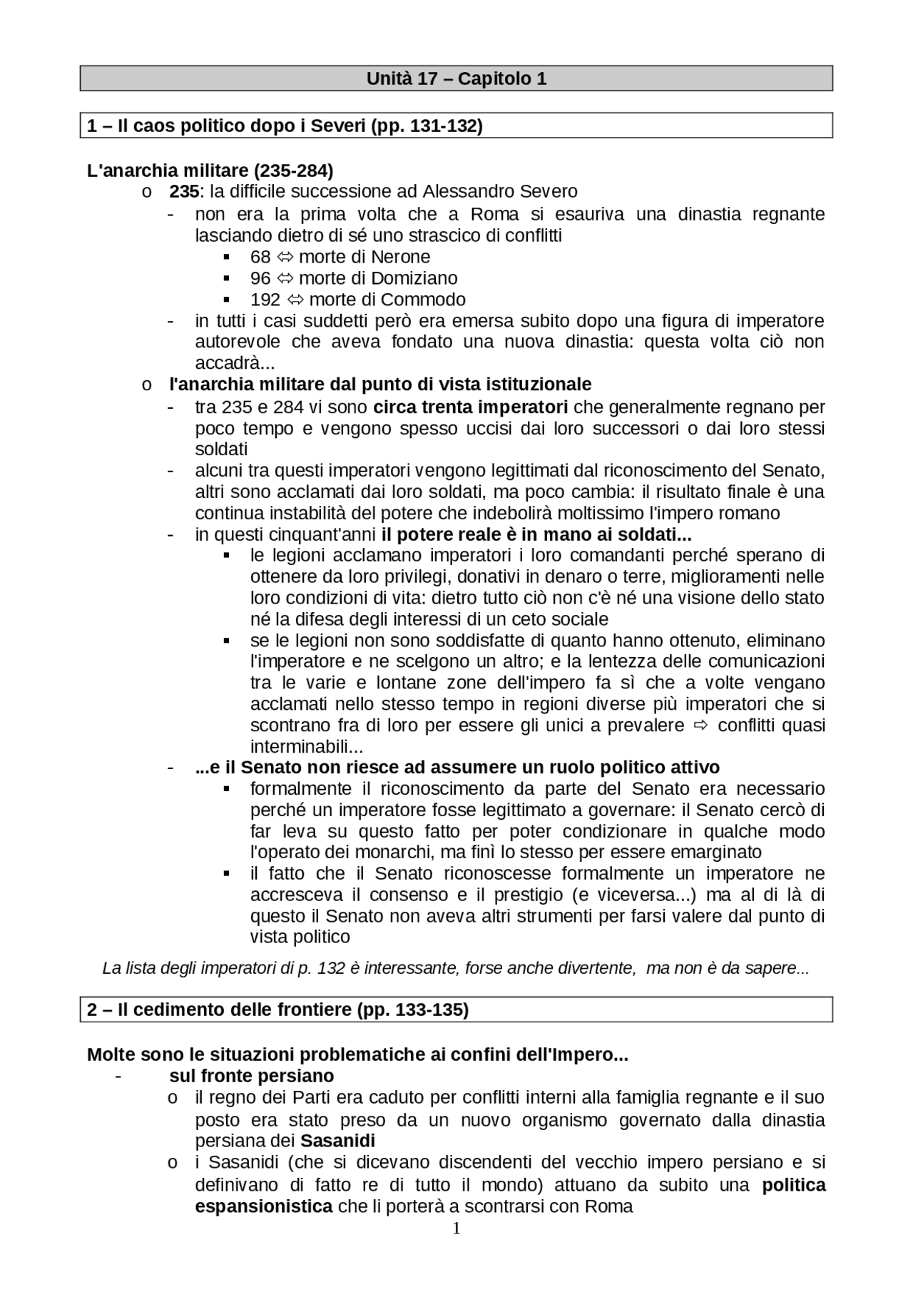 Diocleziano E Costantino Schemi E Mappe Concettuali Di Storia Docsity