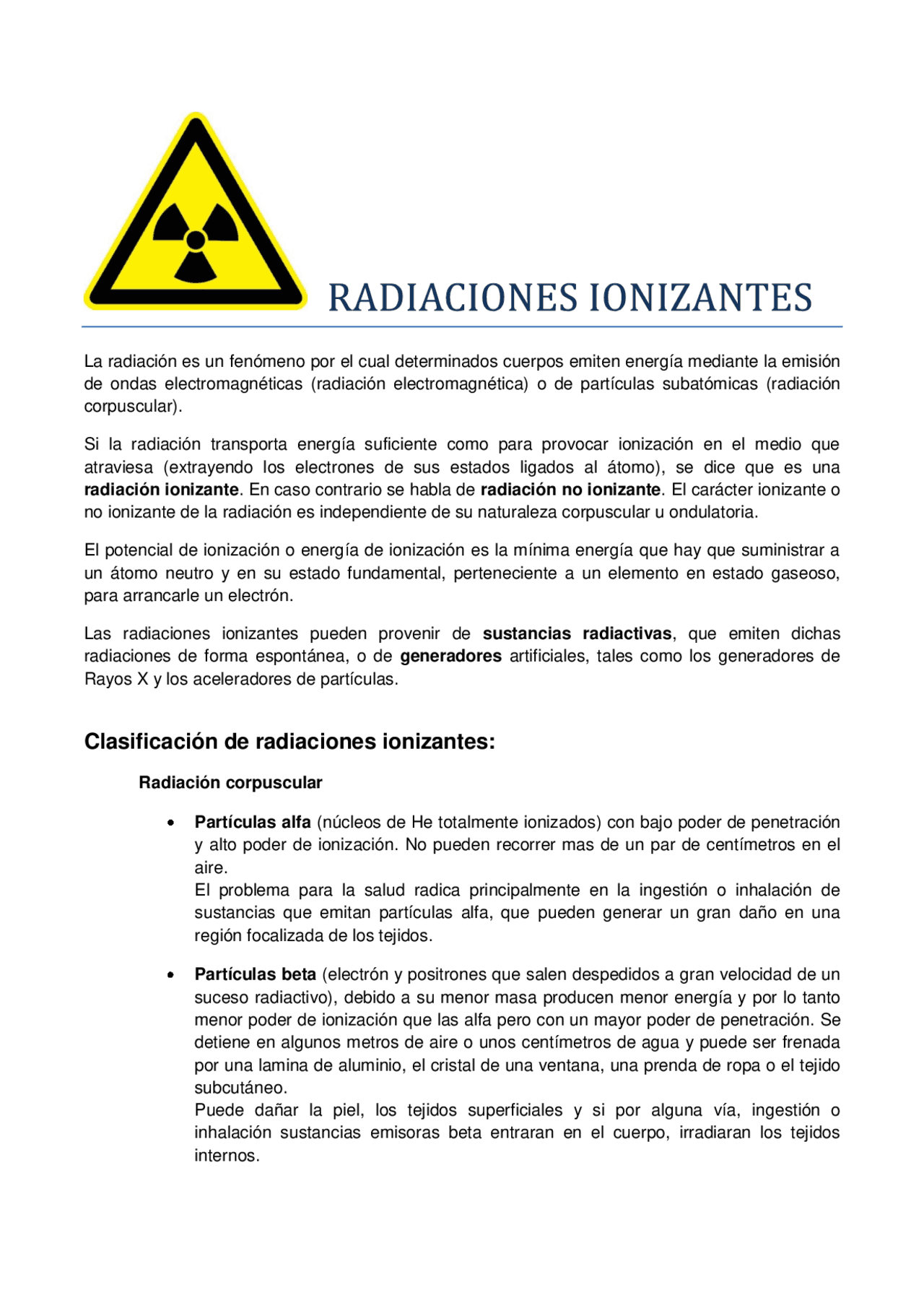 Radiación con partículas de iones | Guías, Proyectos, Investigaciones ...