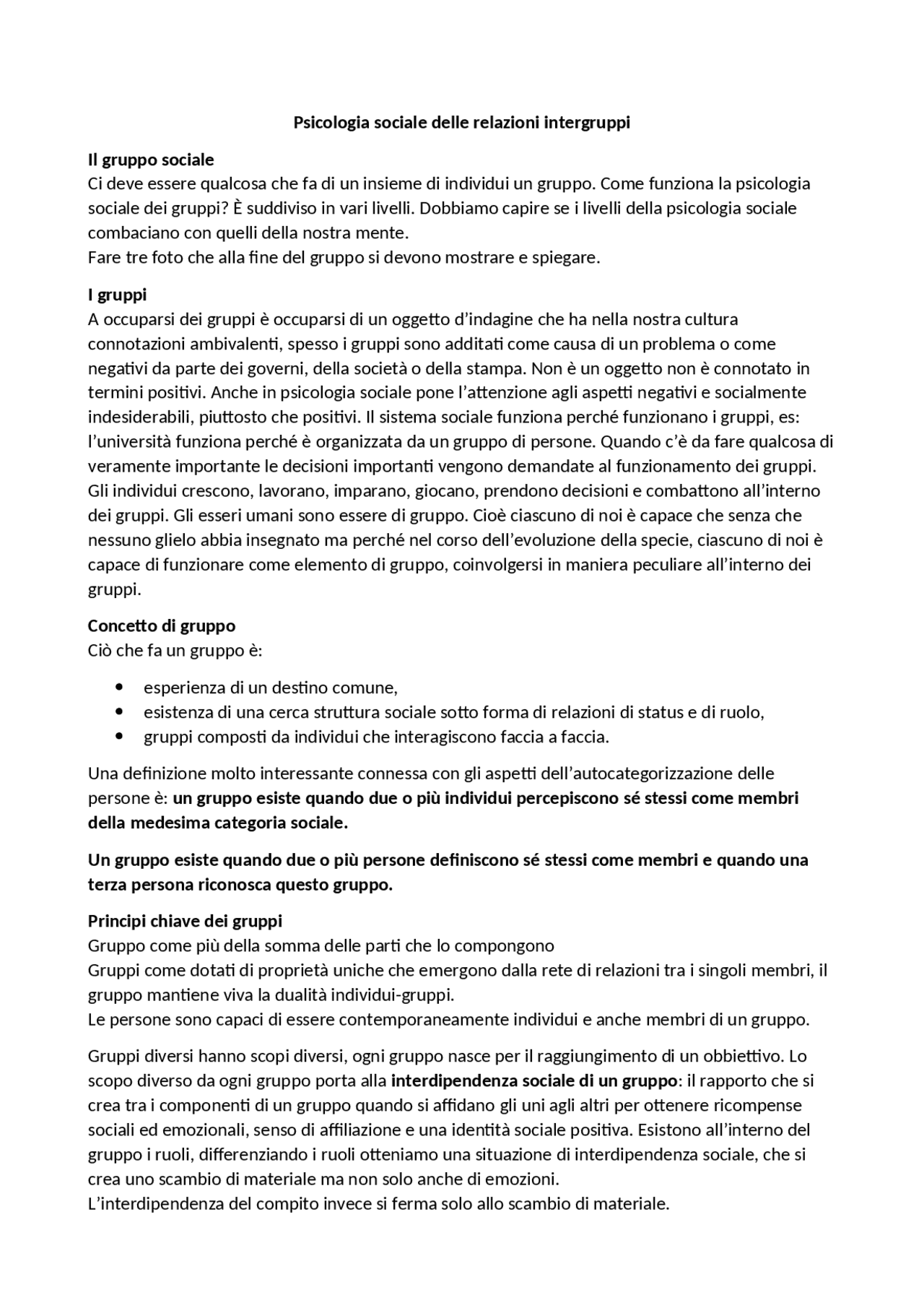 Riassunto Psicologia Sociale Docsity