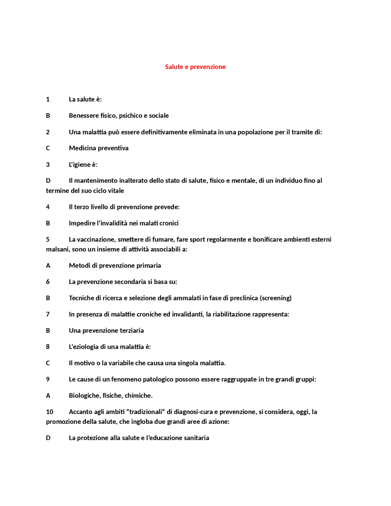 Igiene Generale E Applicata Docsity