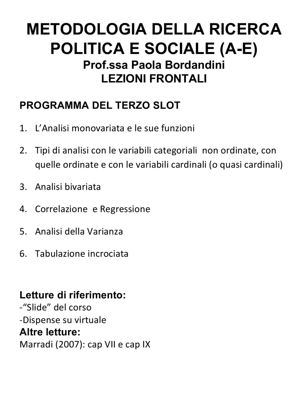 Monovariata Esercizi Docsity