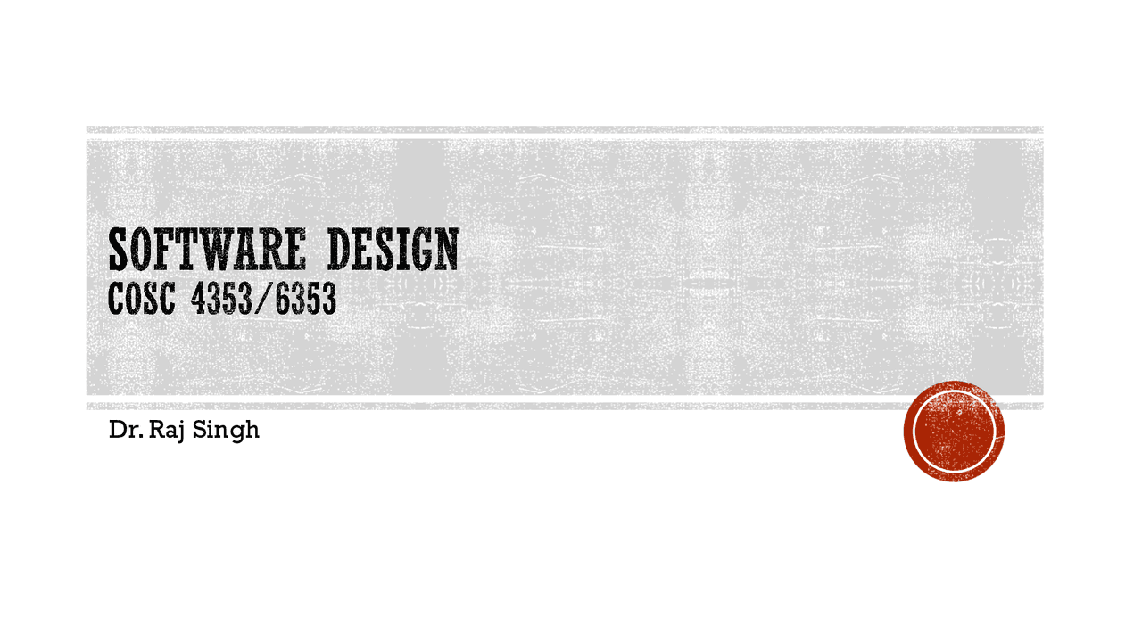 Software Design And Principles Docsity