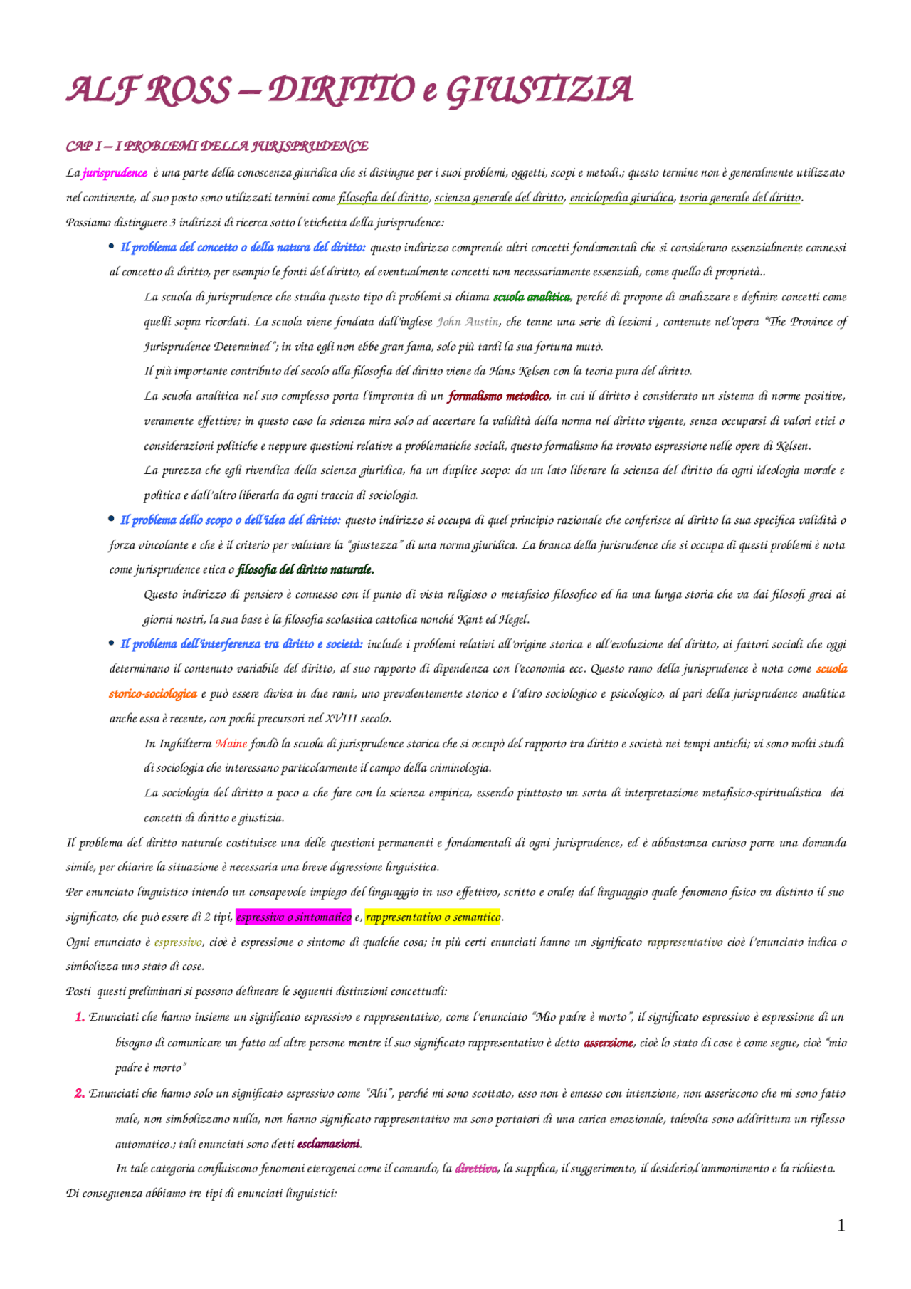 Diritto E Diritti Riassunto Santoro Docsity