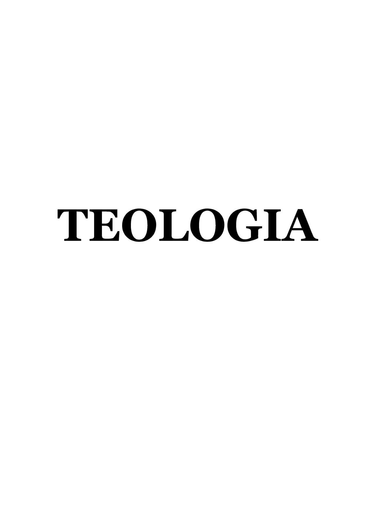 Appunti Dellintero Semestre Di Teologia I Appunti Di Teologia Docsity