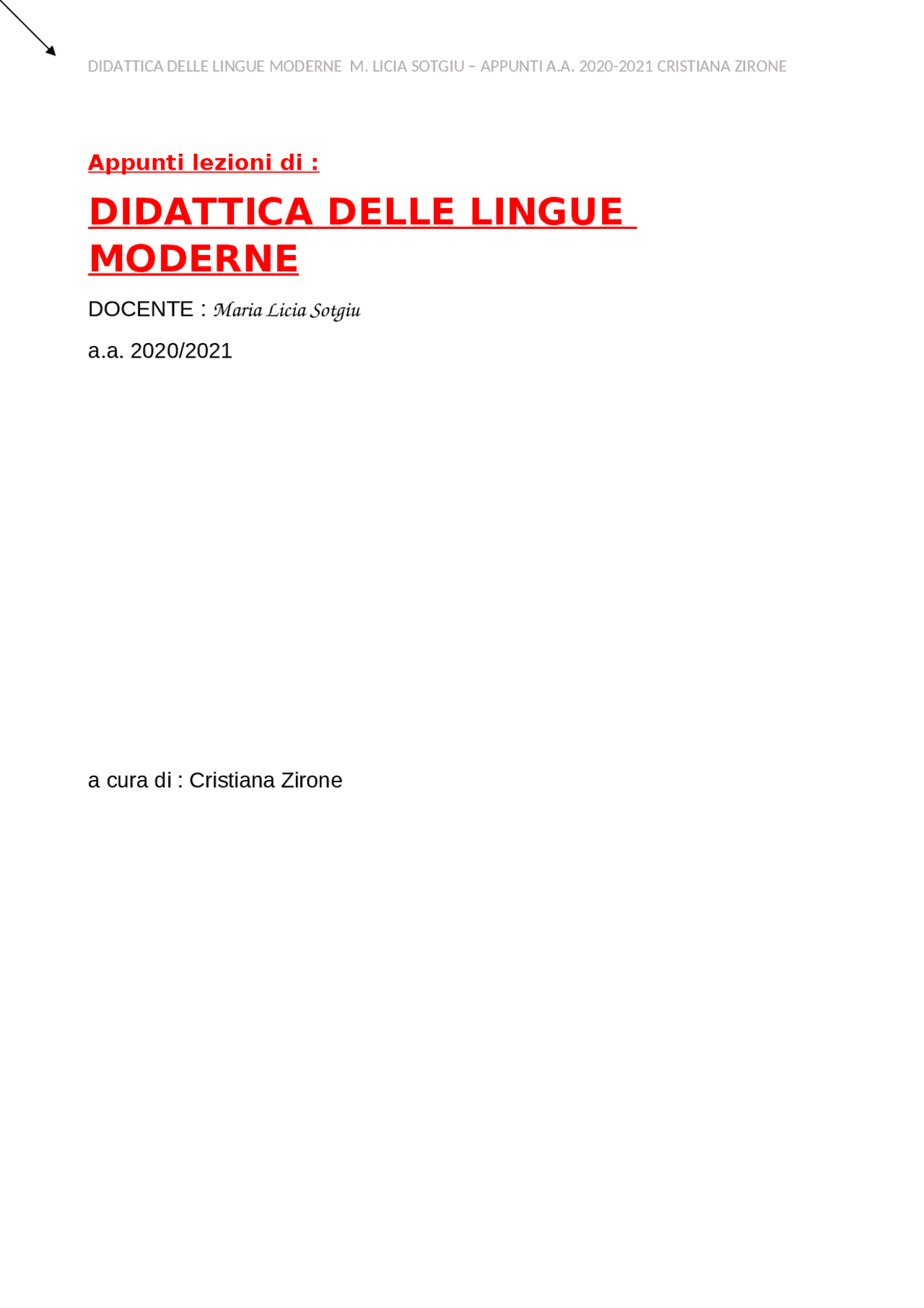 Appunti Lezioni Didattica Delle Lingue Moderne Docsity