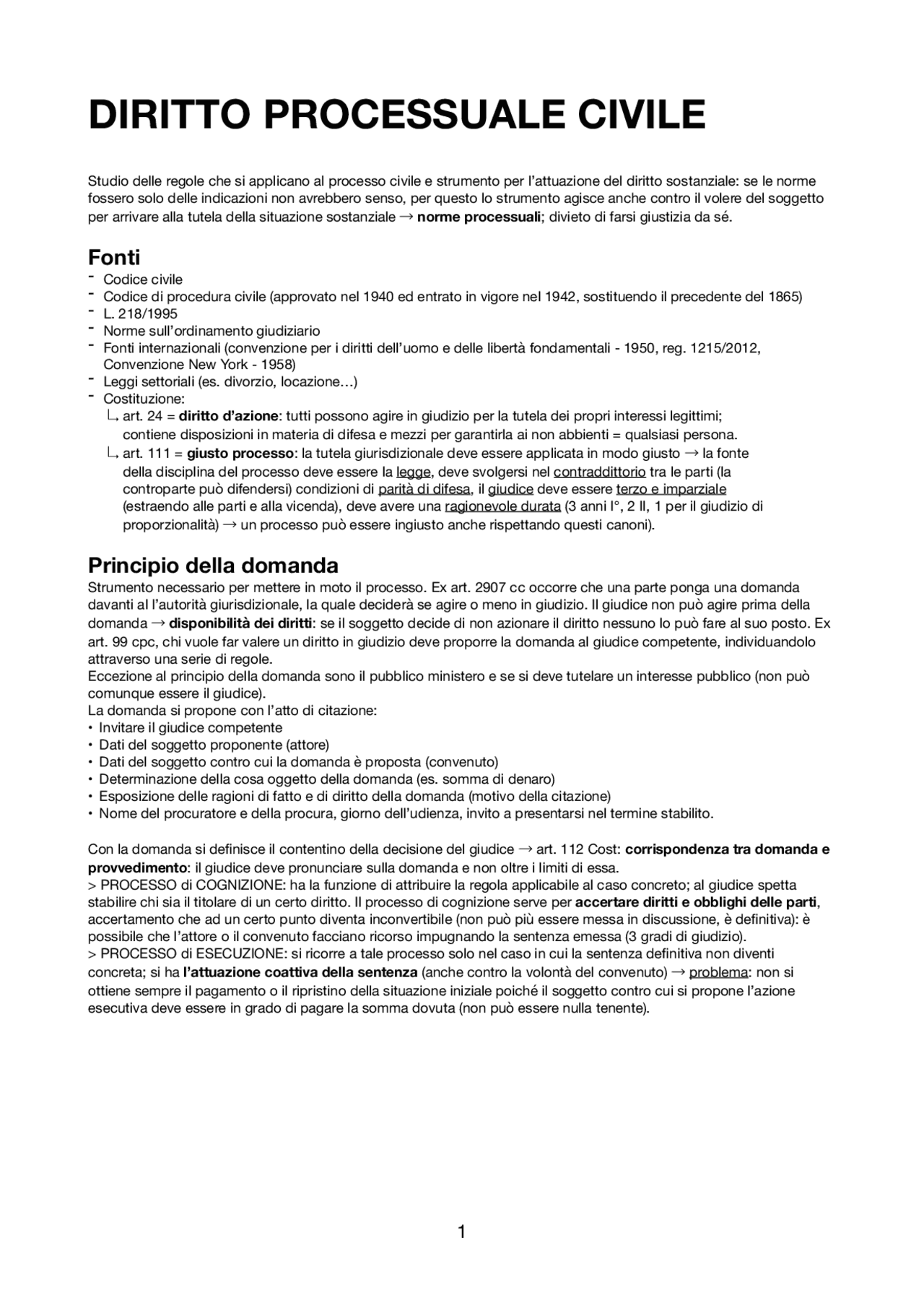 Elementi Di Diritto Processuale Civile Docsity