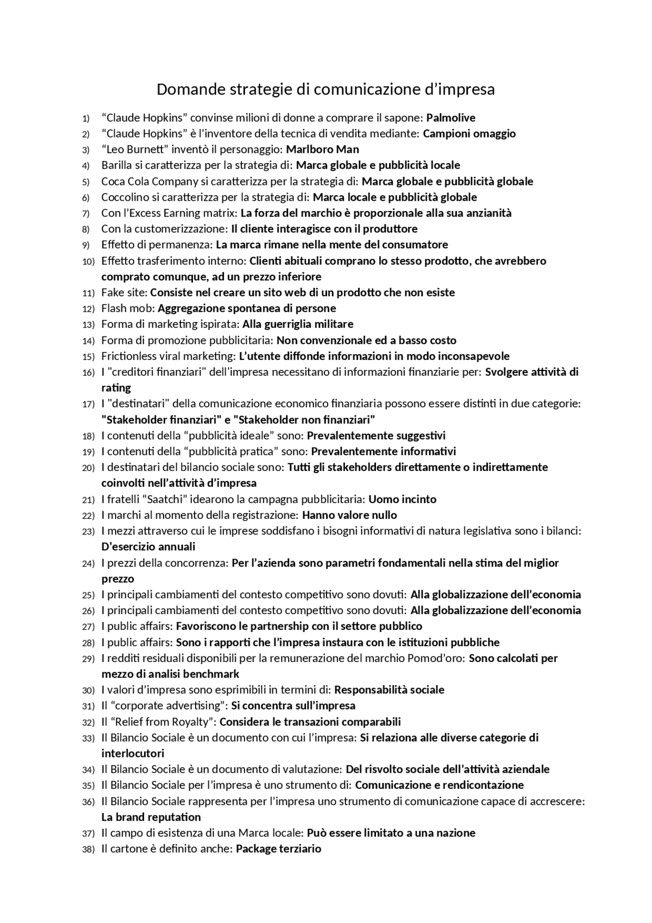 Strategie Di Comunicazione Docsity