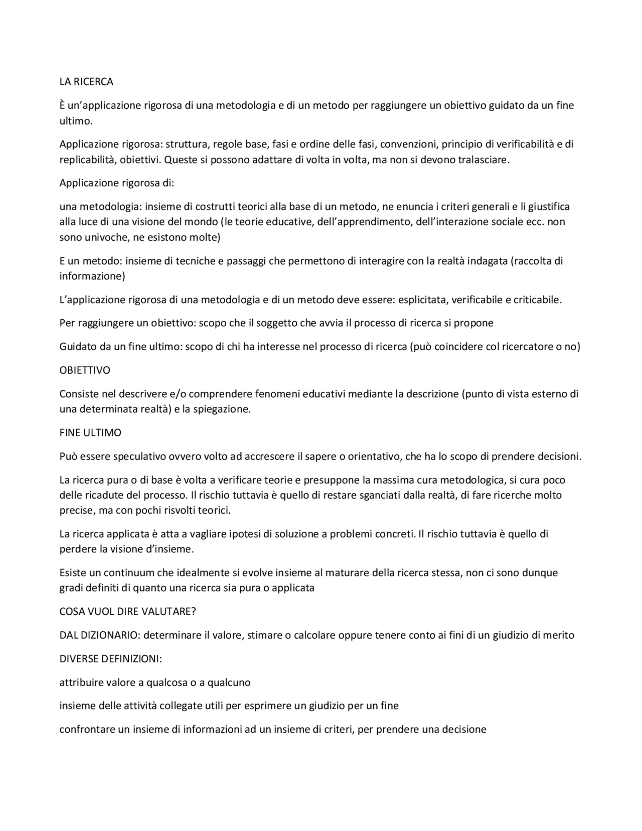 Appunti Metodi E Tecniche Della Ricerca Educativa Modulo B Docsity