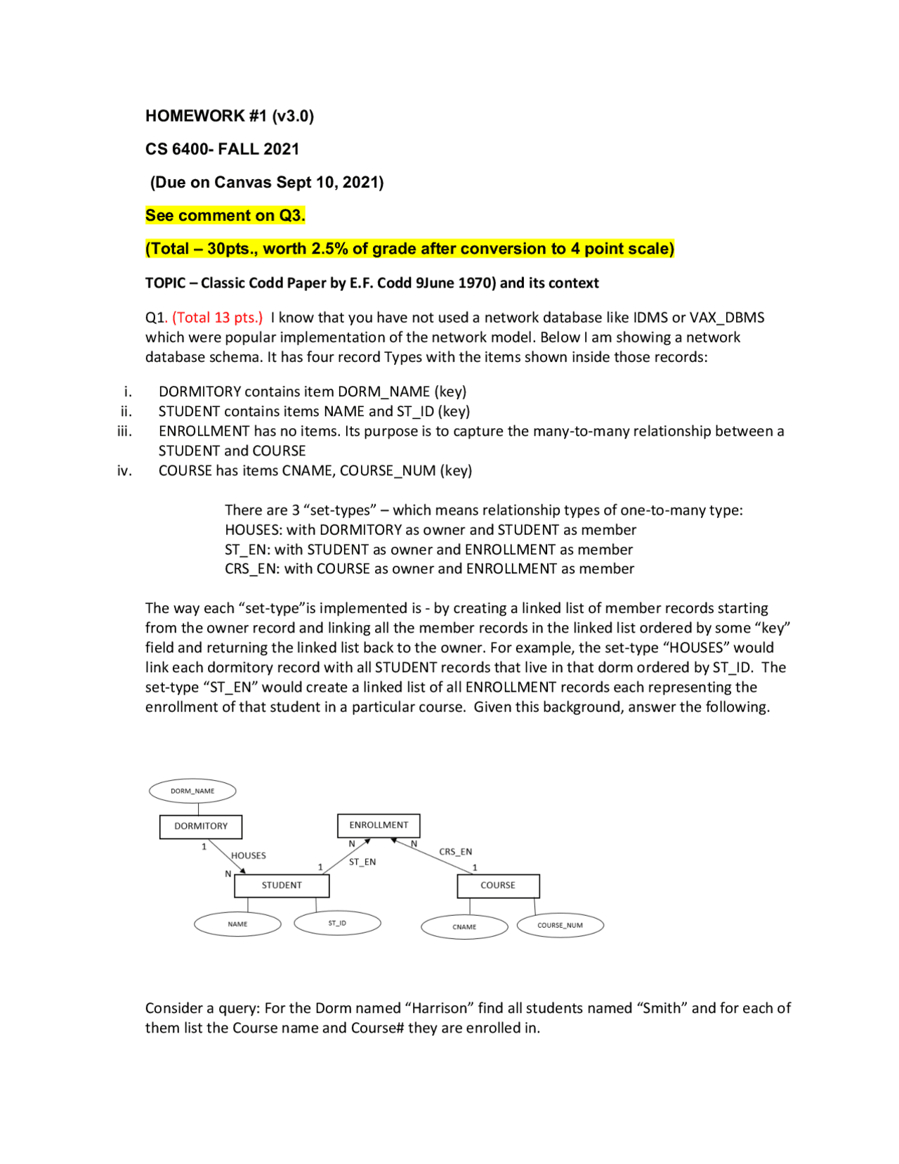 MCI EXAM HW1 different questions - Docsity