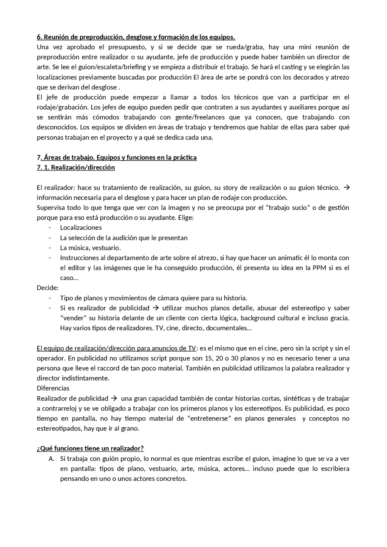 Apuntes Producción Y Realización Docsity