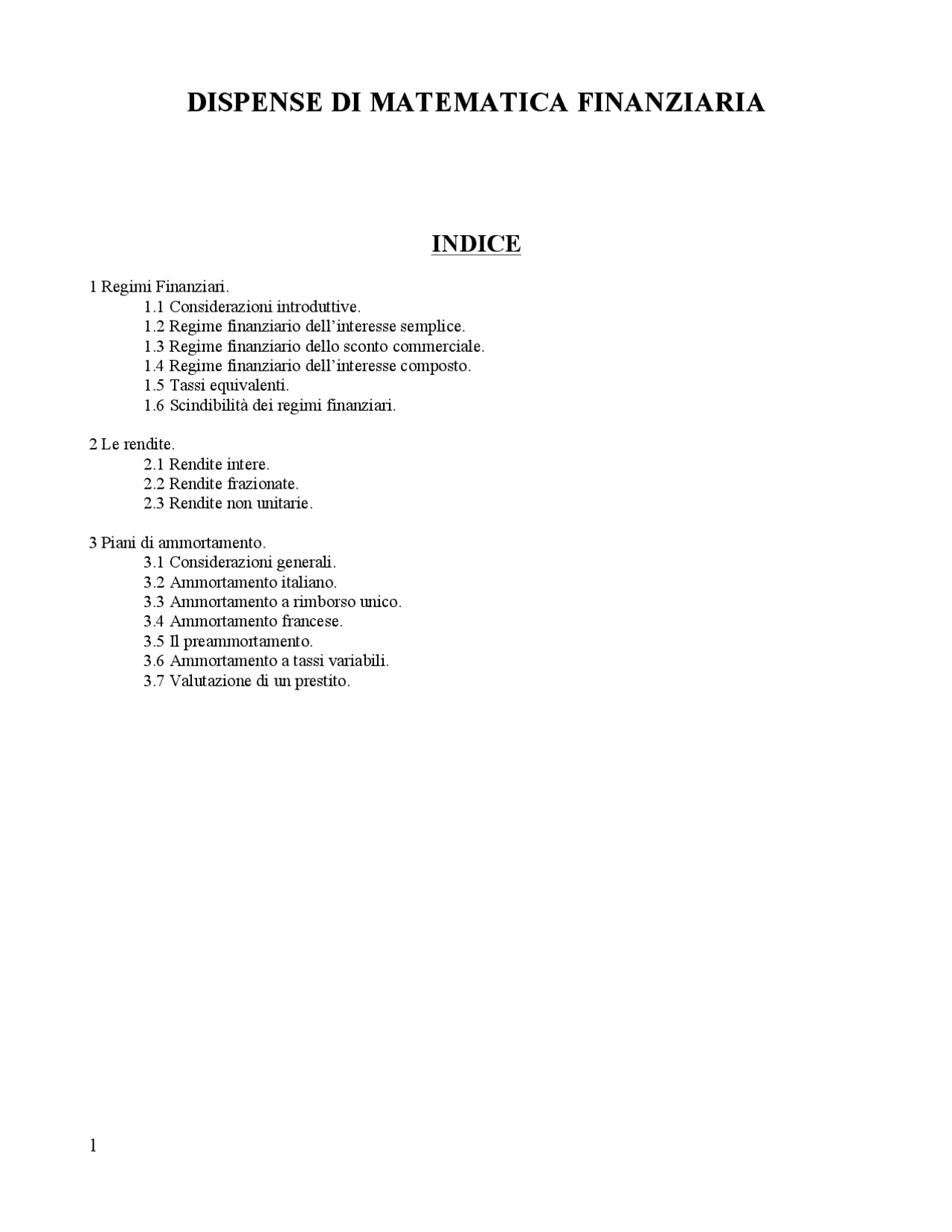 Matematica Finanziaria Riassunto Docsity