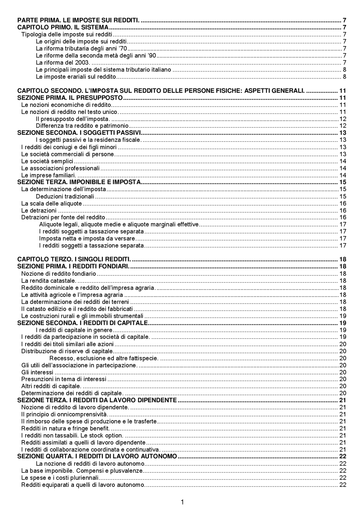 Diritto Tributario Parte Speciale Riassunto Tesauro Docsity