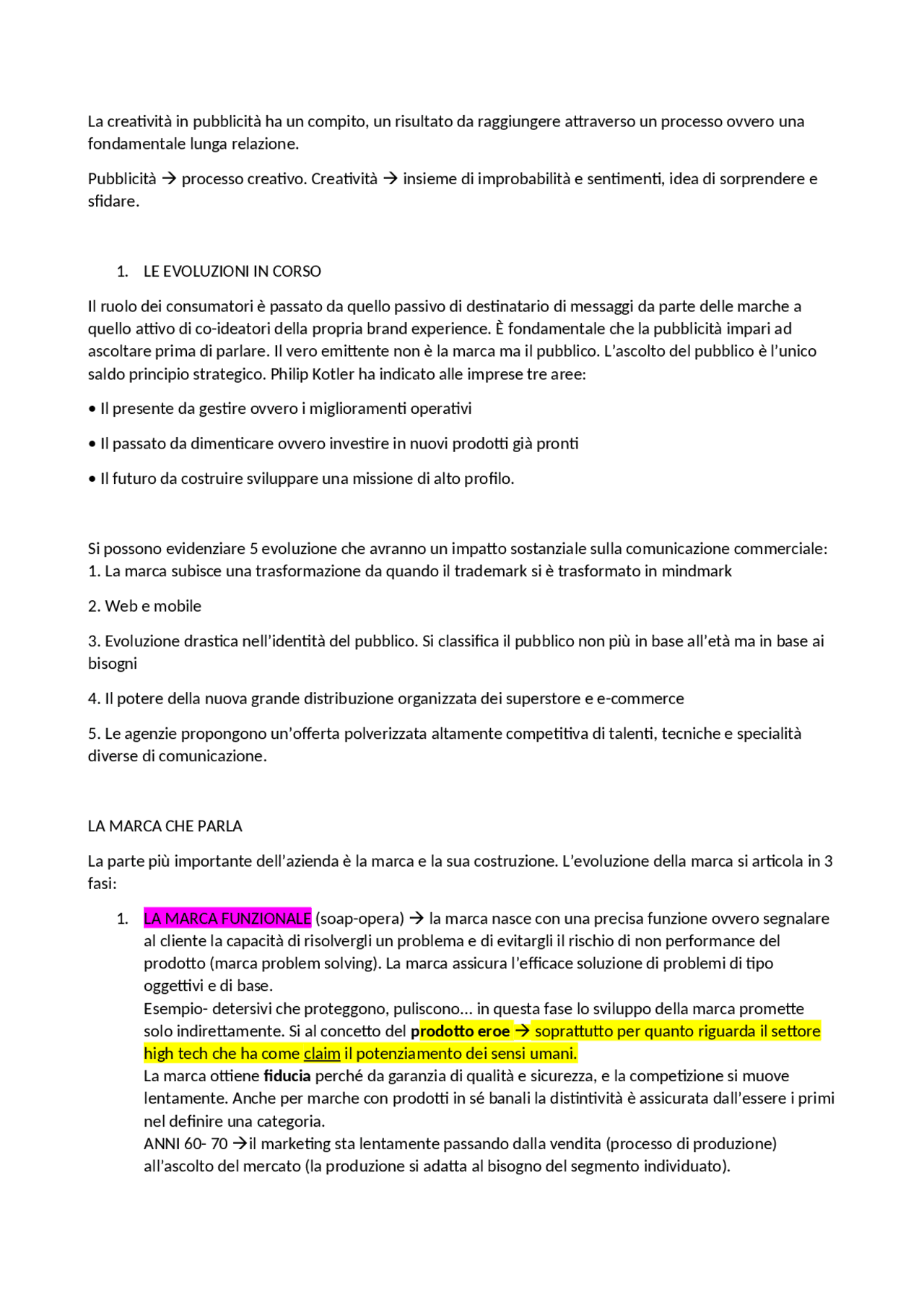 Strategie Nella Pubblicità Docsity