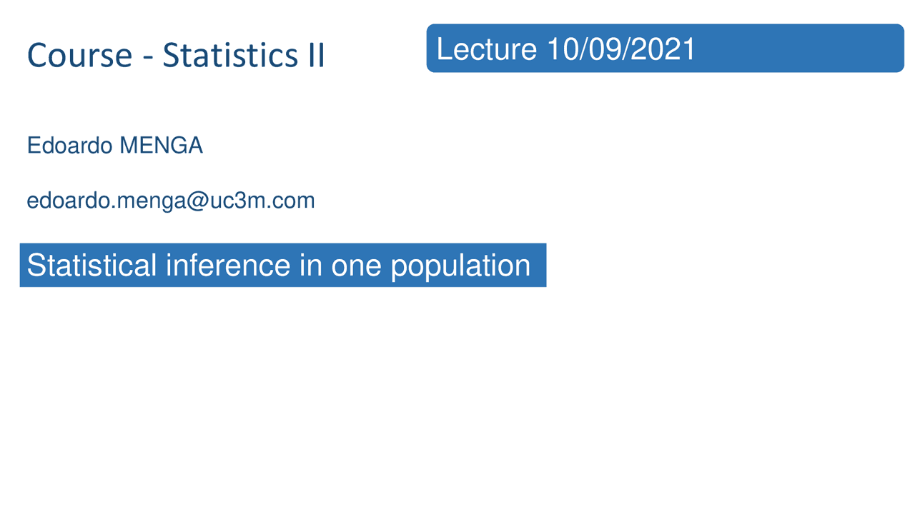 Statistical Interference Docsity