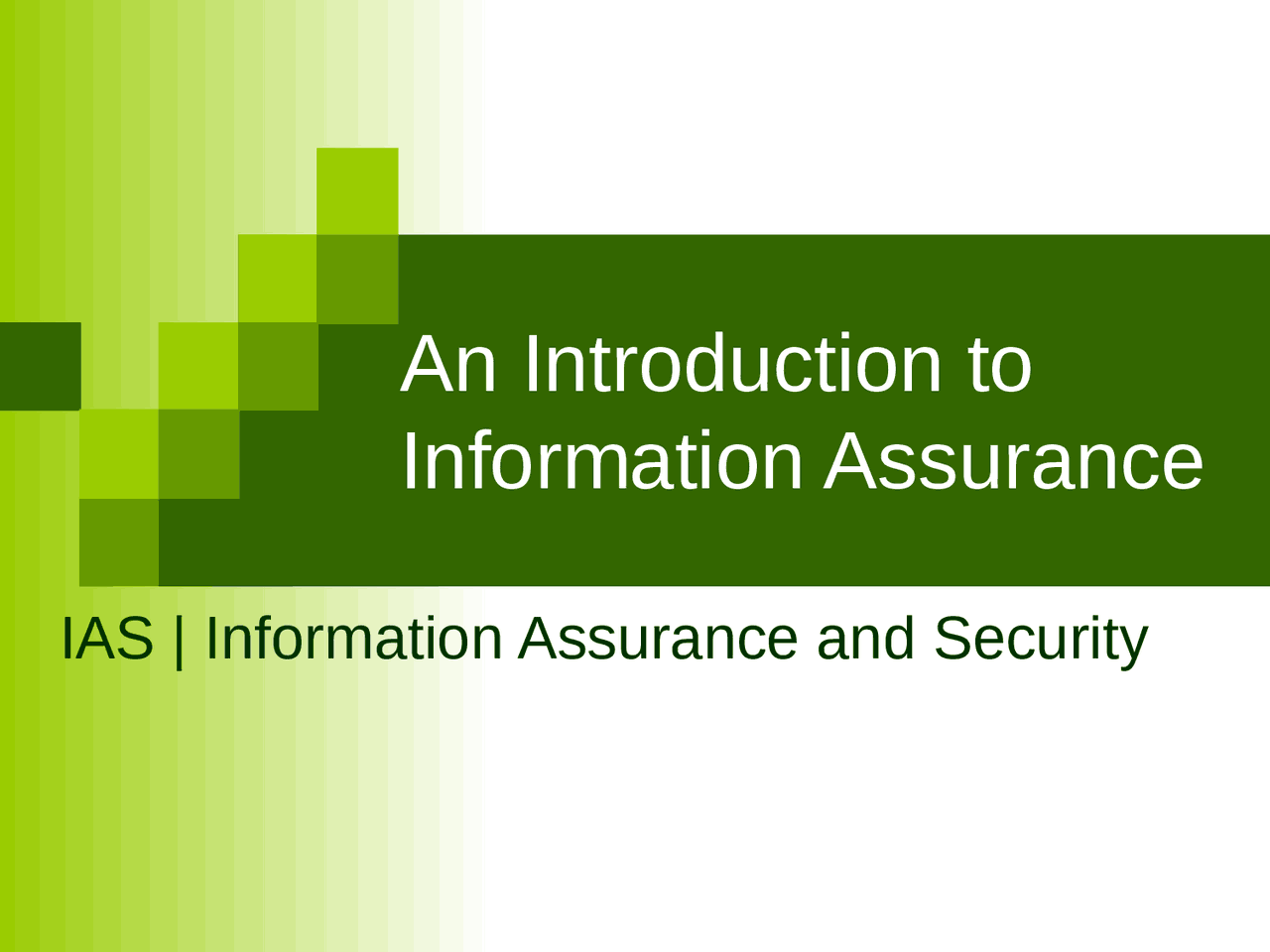 Information Assurance Docsity