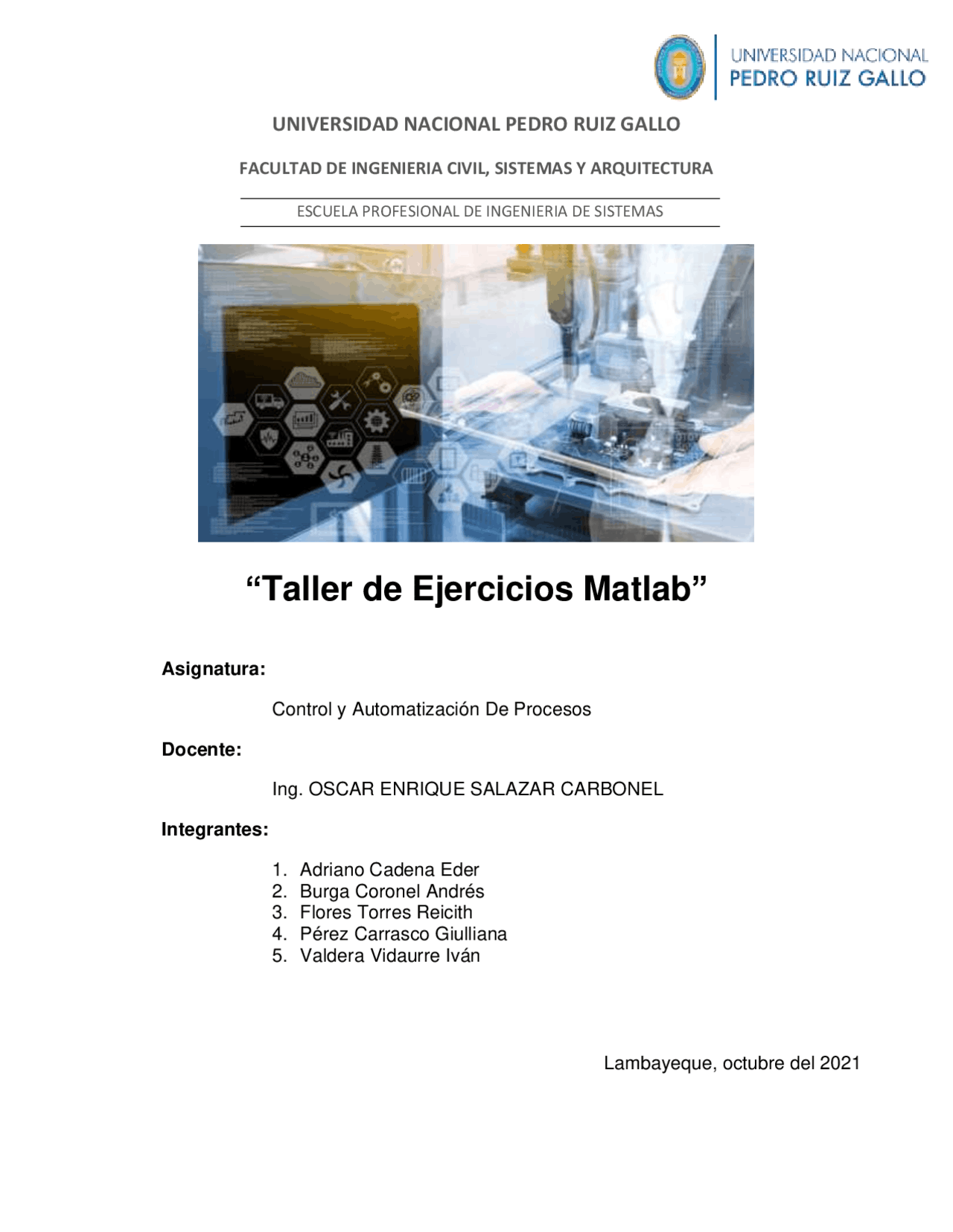 Taller De Ejercicios Matlab Docsity