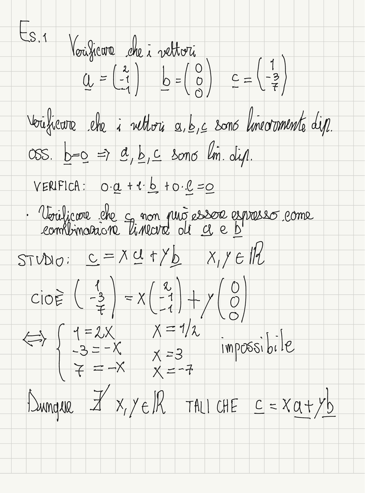 Esercizi matrici svolti | Esercizi di Matematica Generale - Docsity