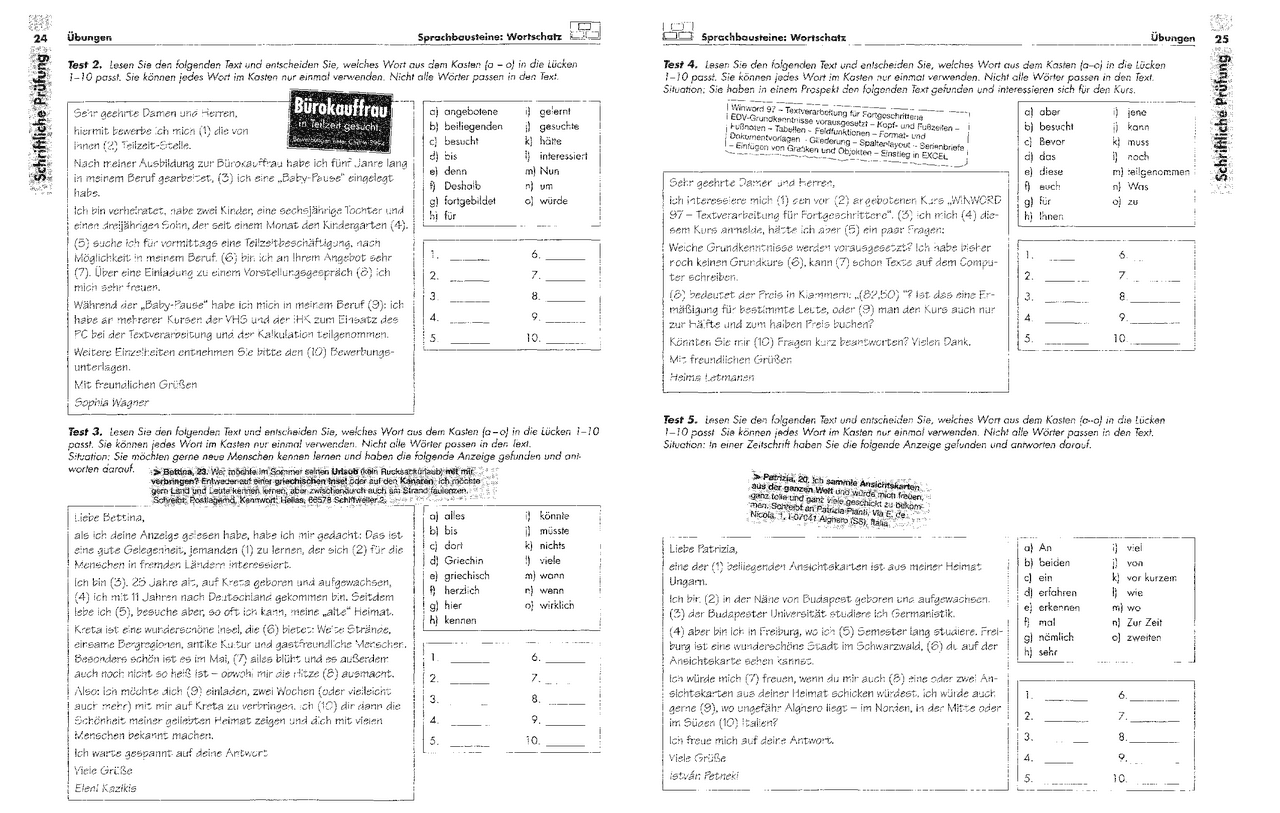 Preparación B1 para el examen Goethe, gramatica, schreiben y hören ...